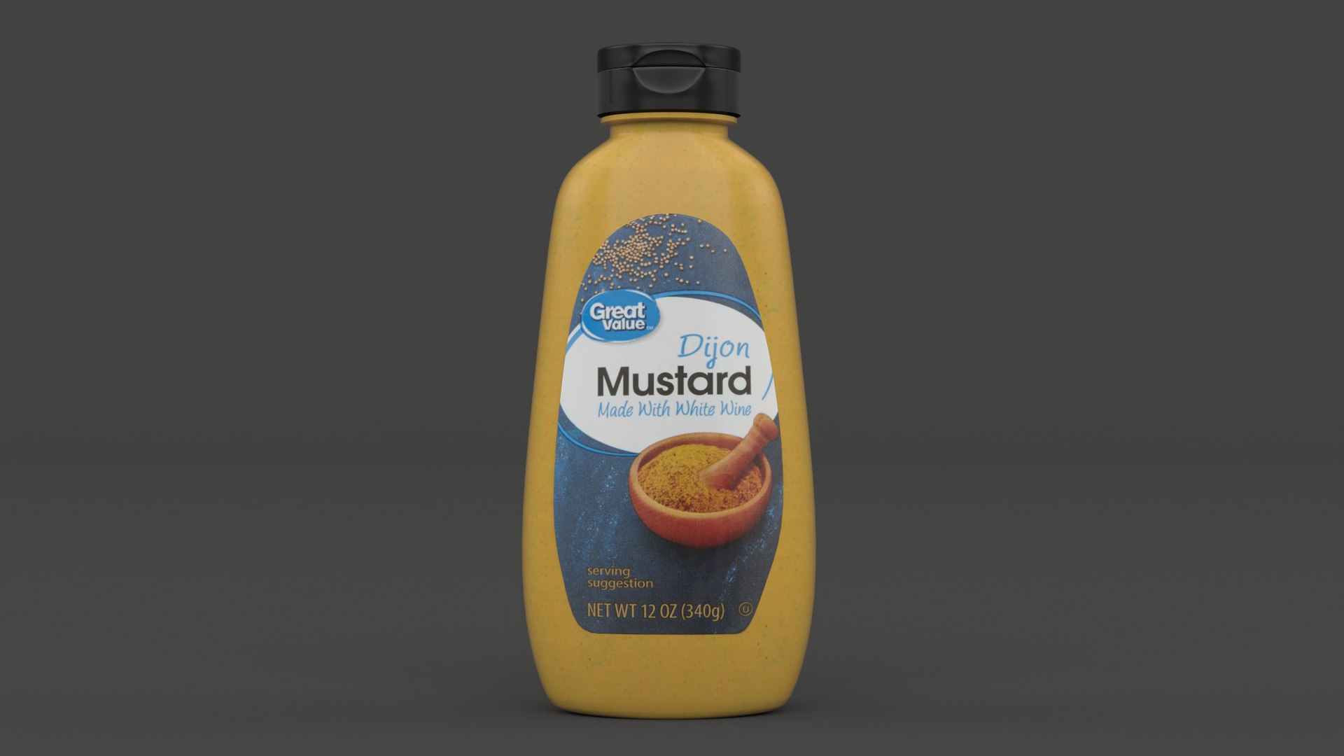 3D Mustard Bottle Model - TurboSquid 2010690