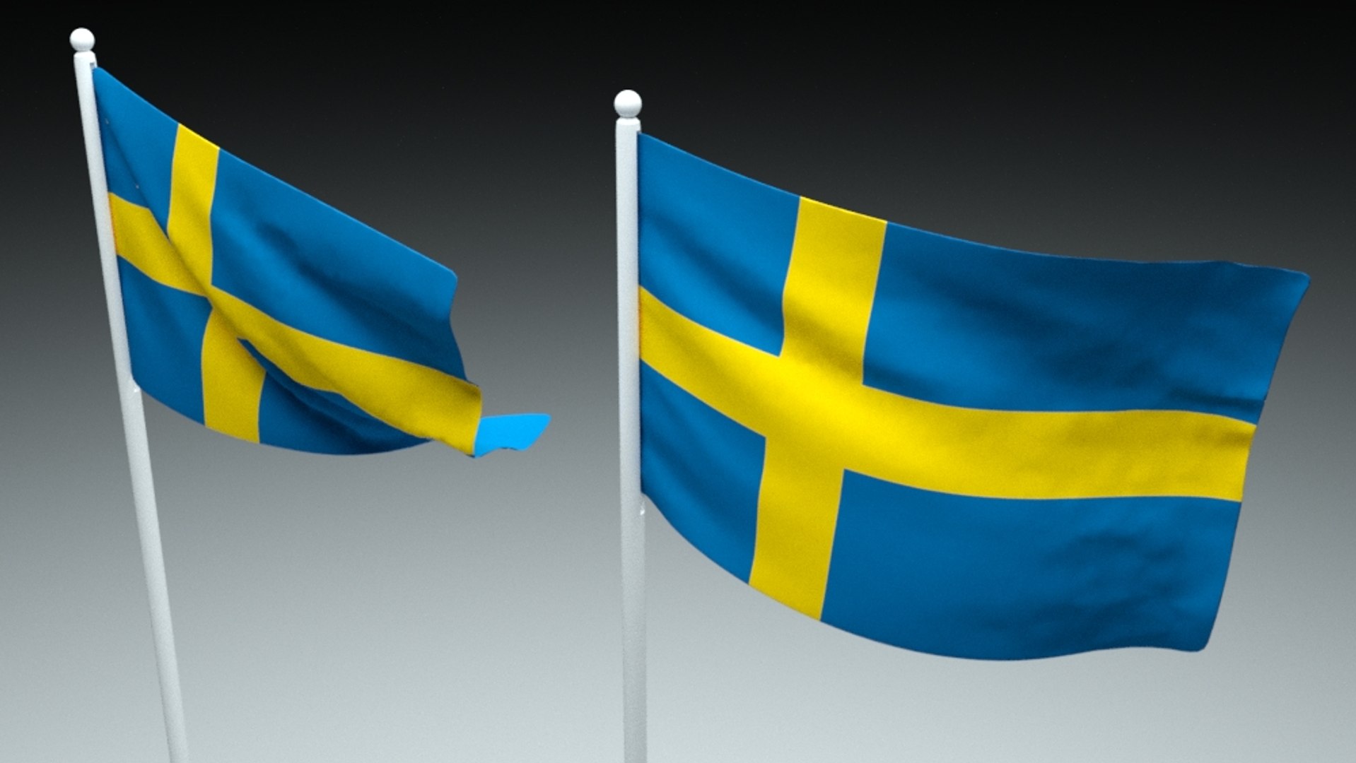 Sweden Flag Model - TurboSquid 1594581