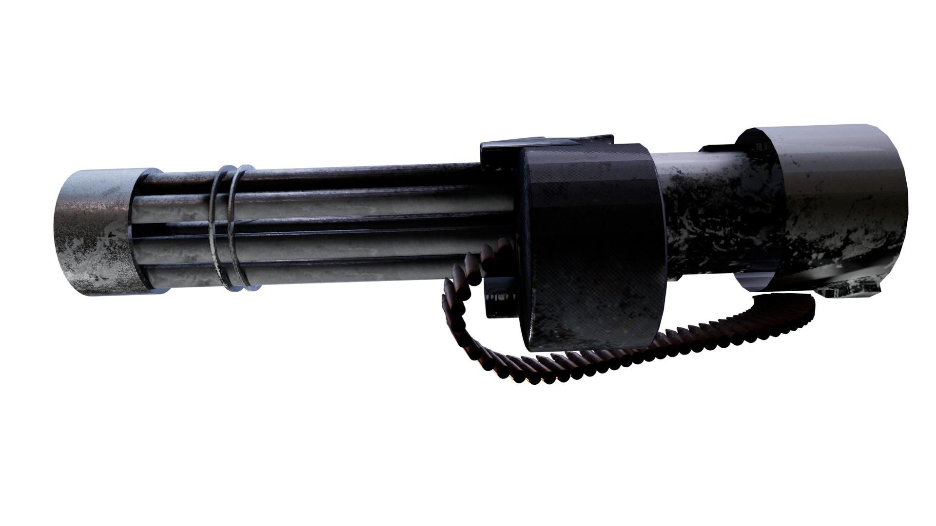 3D Model Animated Textured Gatling Gun - TurboSquid 1792648