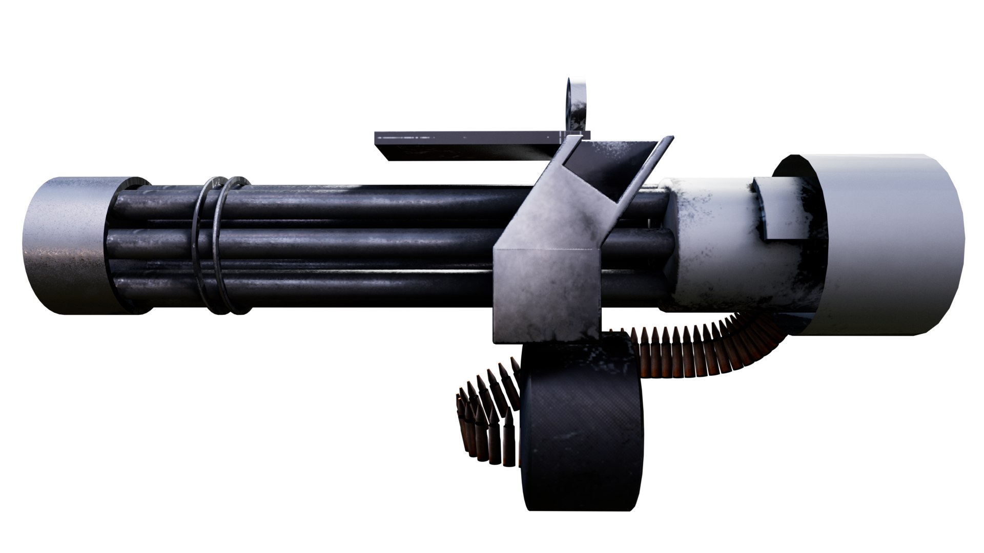 3D Model Animated Textured Gatling Gun - TurboSquid 1792648