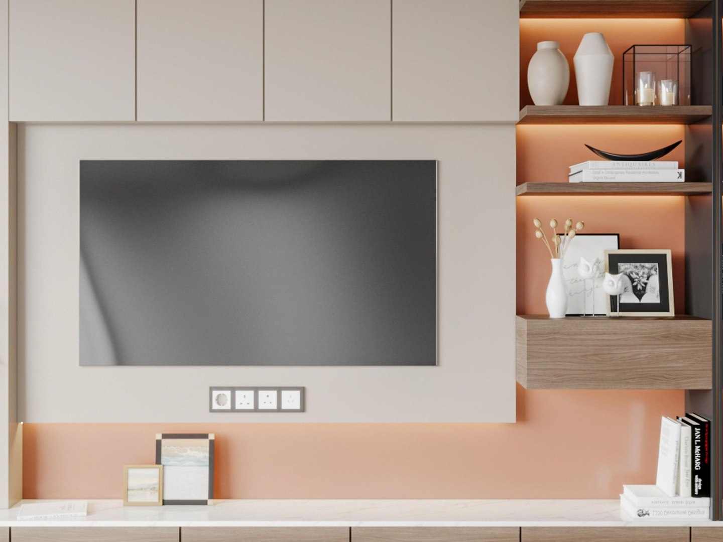 Wall minimalist background Modern TV 3D model - TurboSquid 2123043