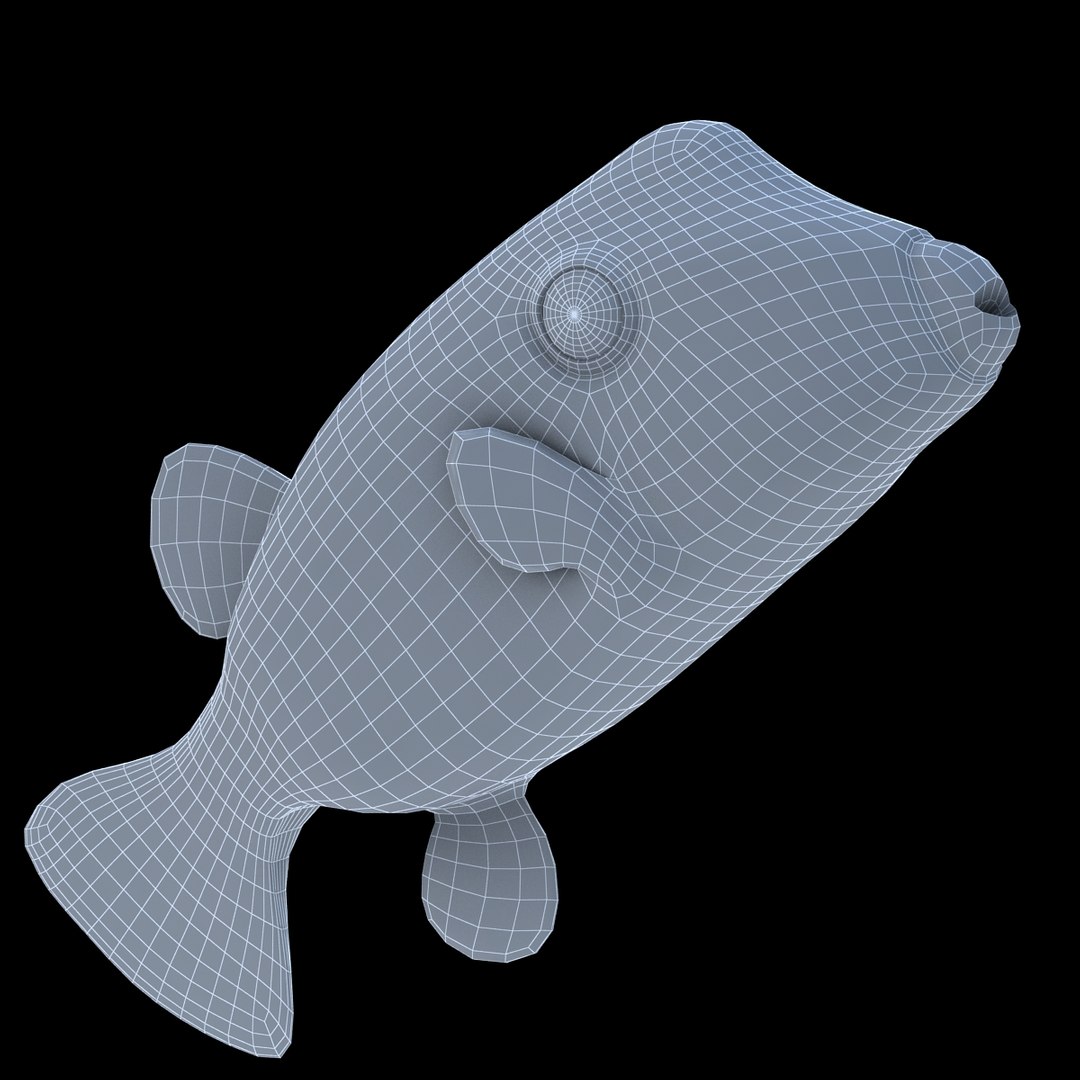 Blue Boxfish Tropical Fish 3d Model