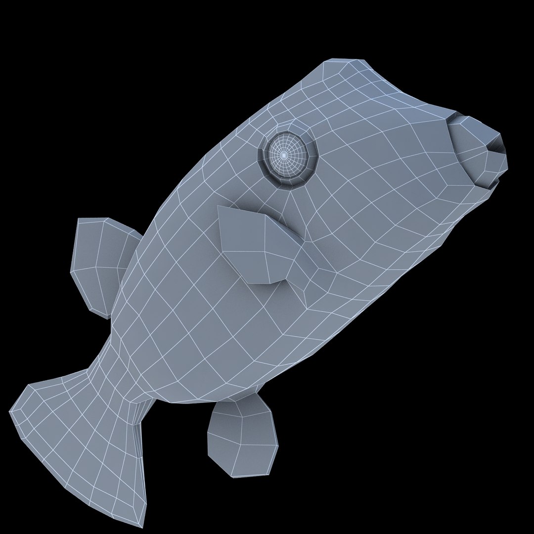 Blue Boxfish Tropical Fish 3d Model