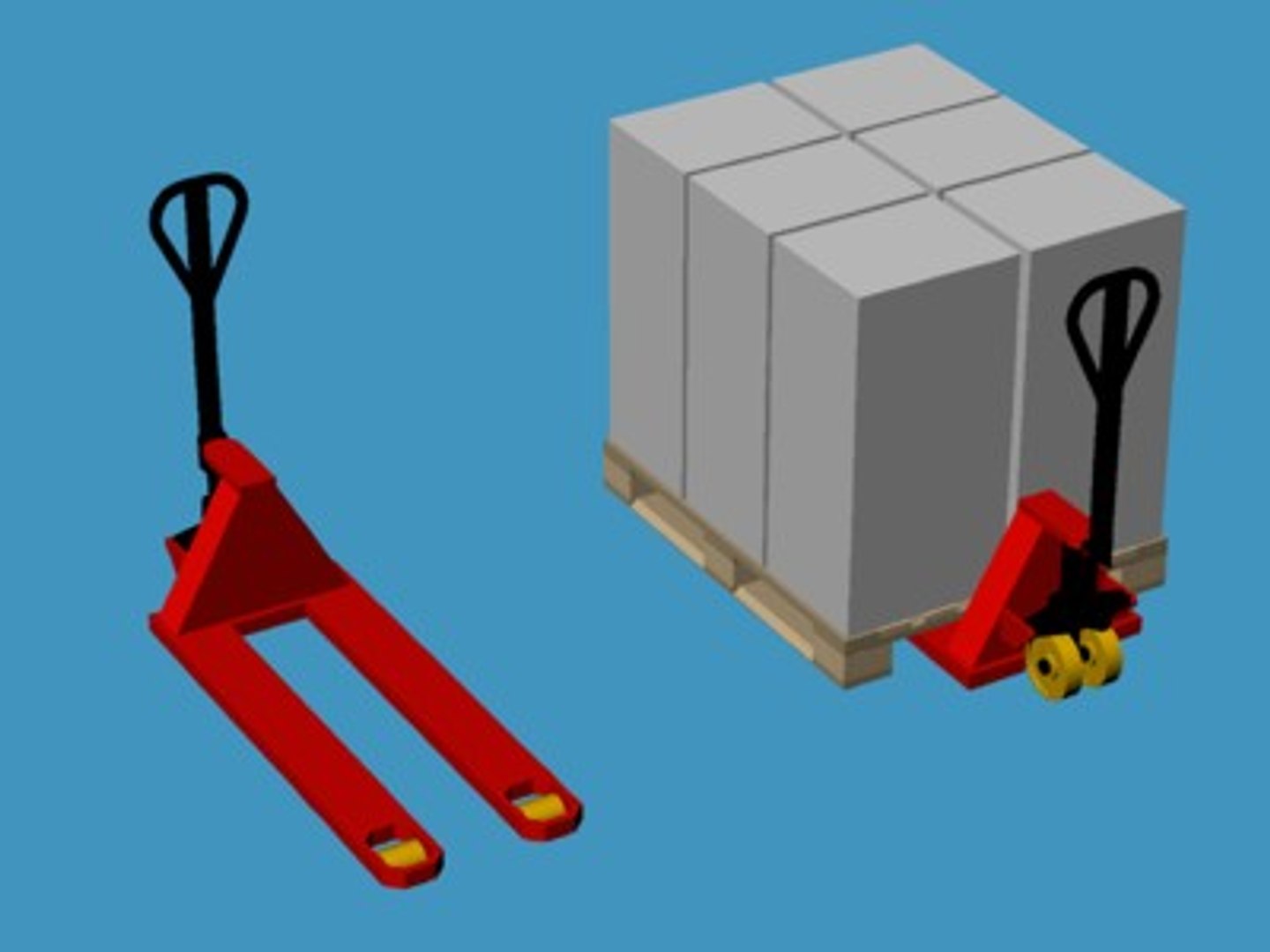 Hydraulic Construction Pallet Lifter 3d Model