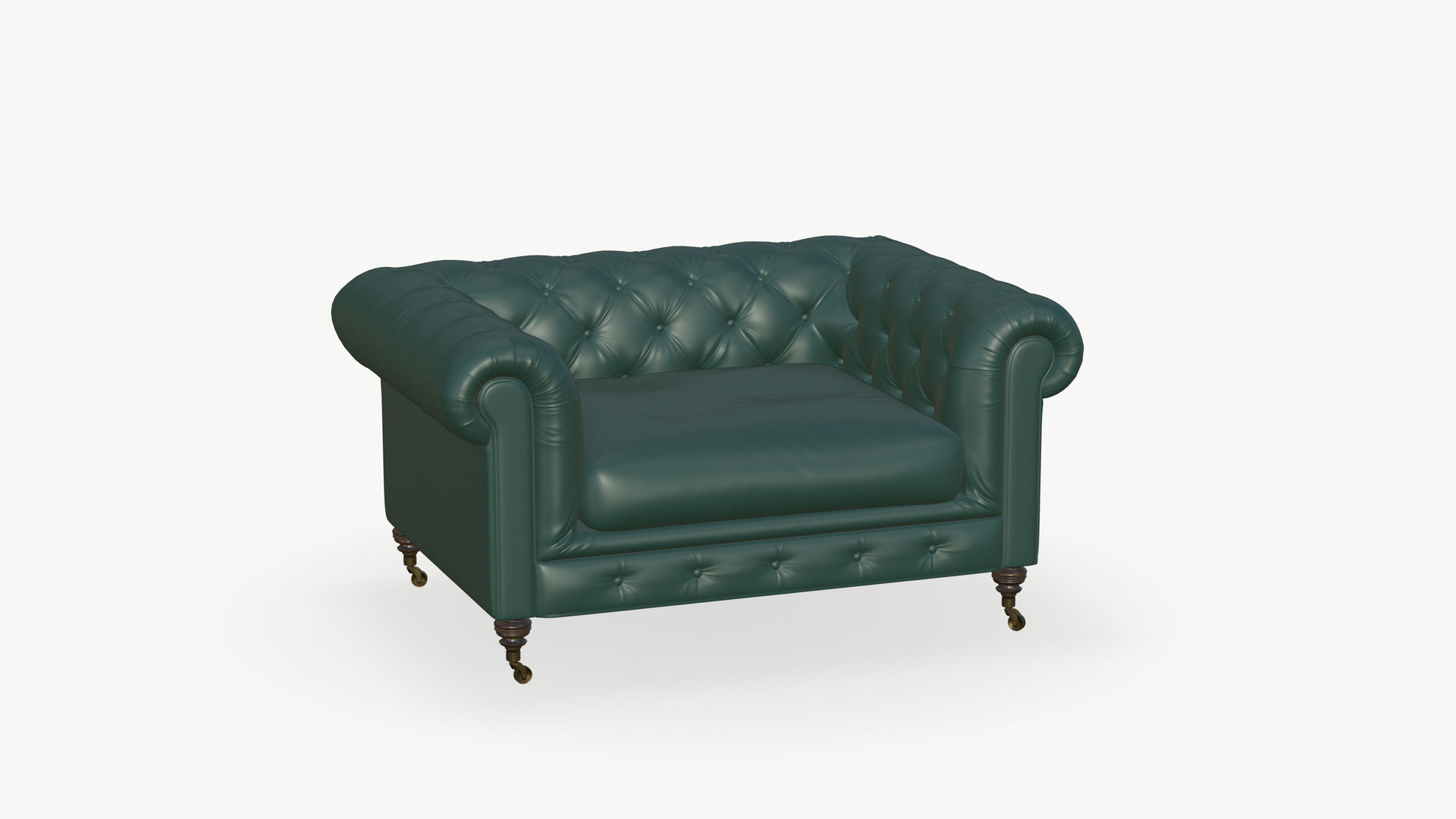 Green Leather Sofa Chesterfield Realistic 3D Model - TurboSquid 2072816