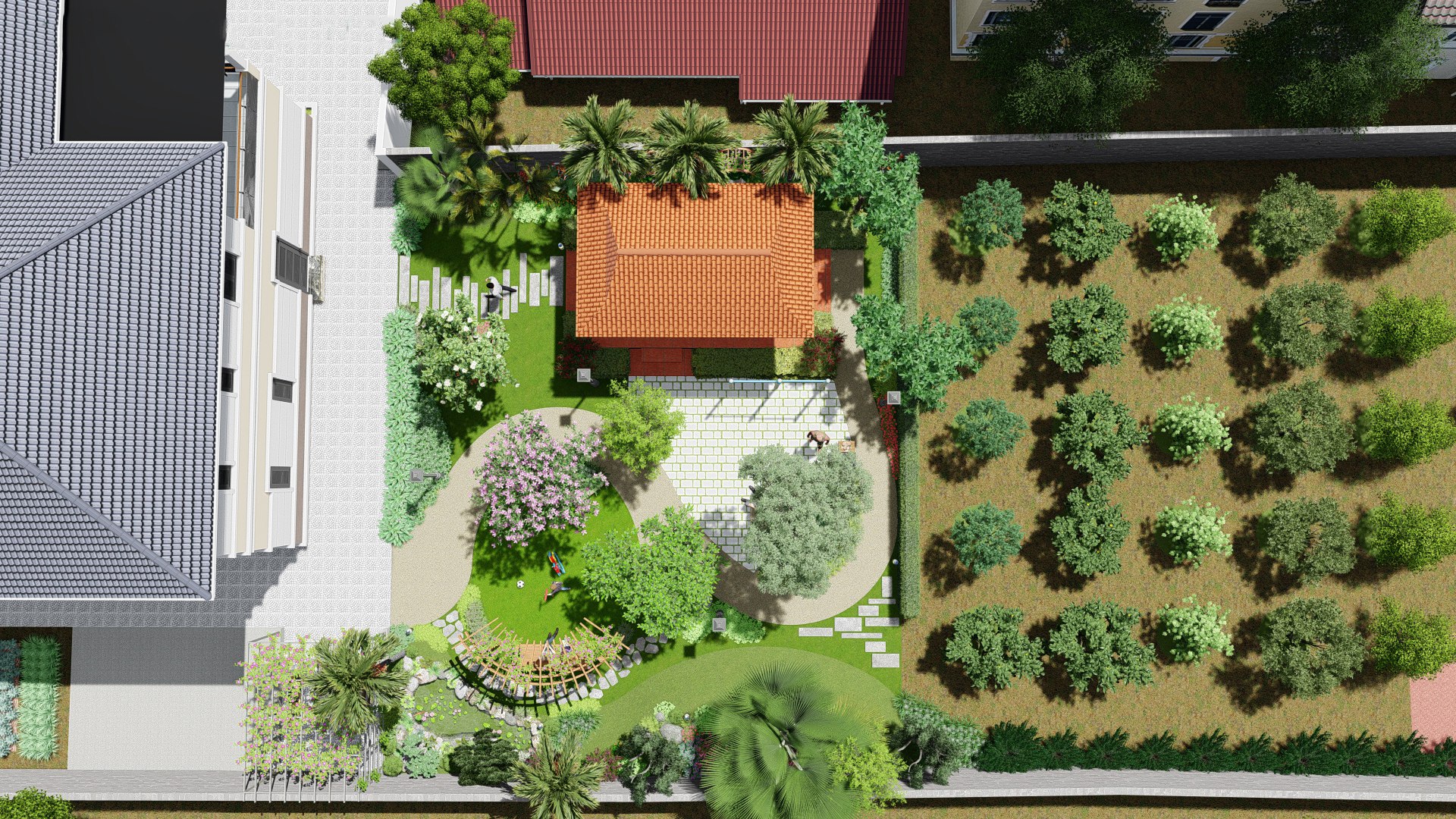 3D GARDEN LANDSCAPE STYLE 2 - TurboSquid 2174243