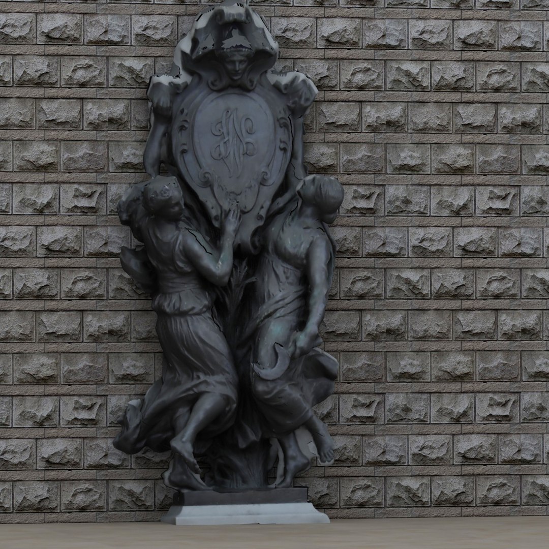 Historical Statue Twins 3d Max