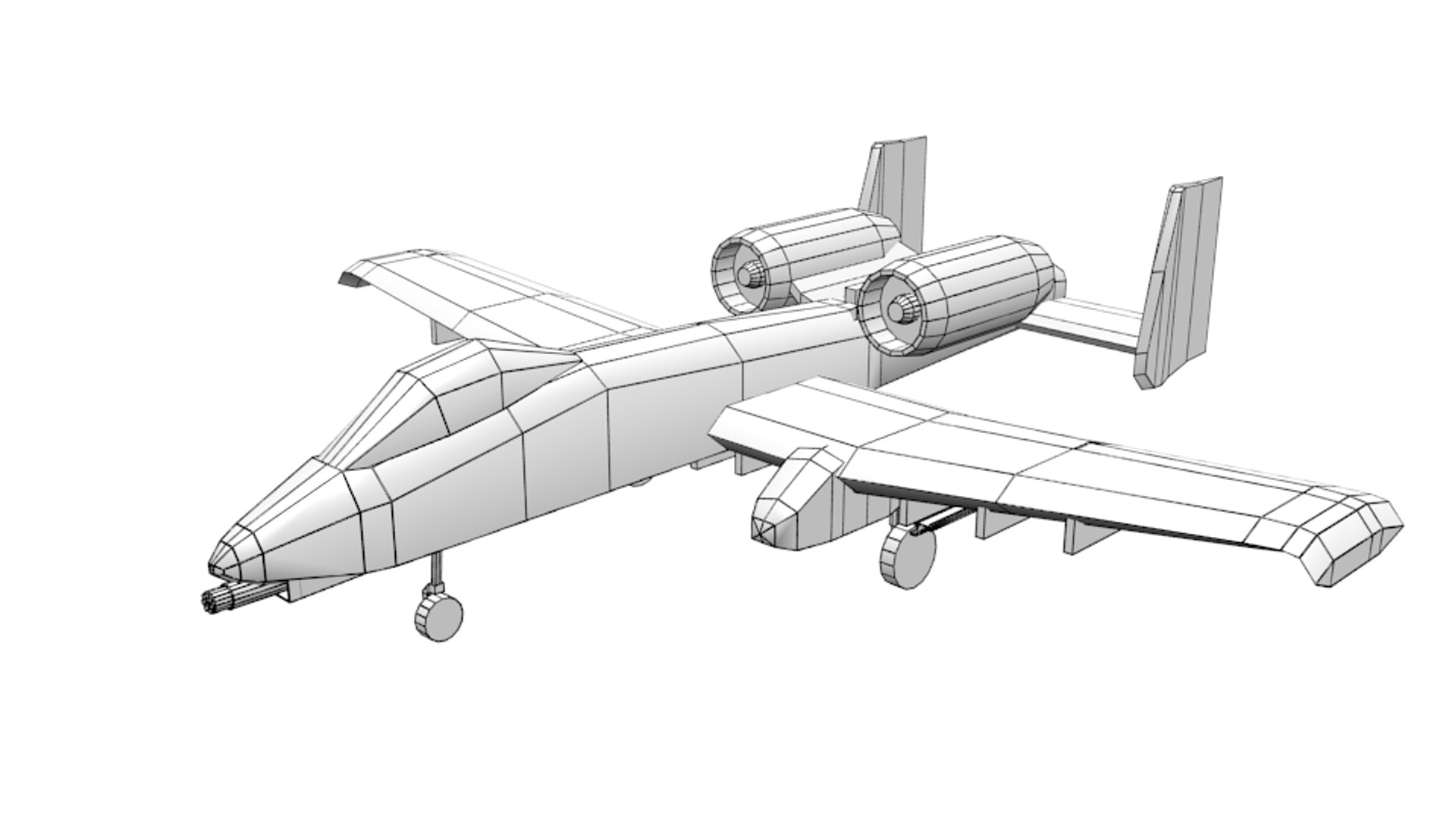 Unity A10 Thunderbolt Ii 3D - TurboSquid 1345108