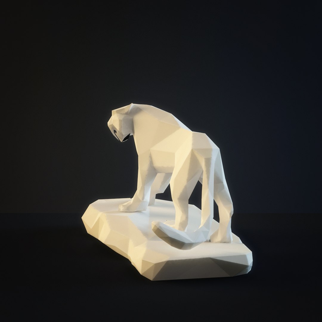 3d Sculpture Saber-toothed Tiger Model