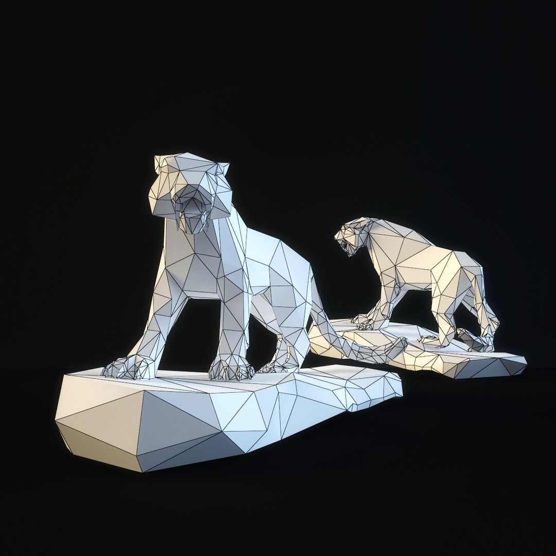 3d Sculpture Saber-toothed Tiger Model