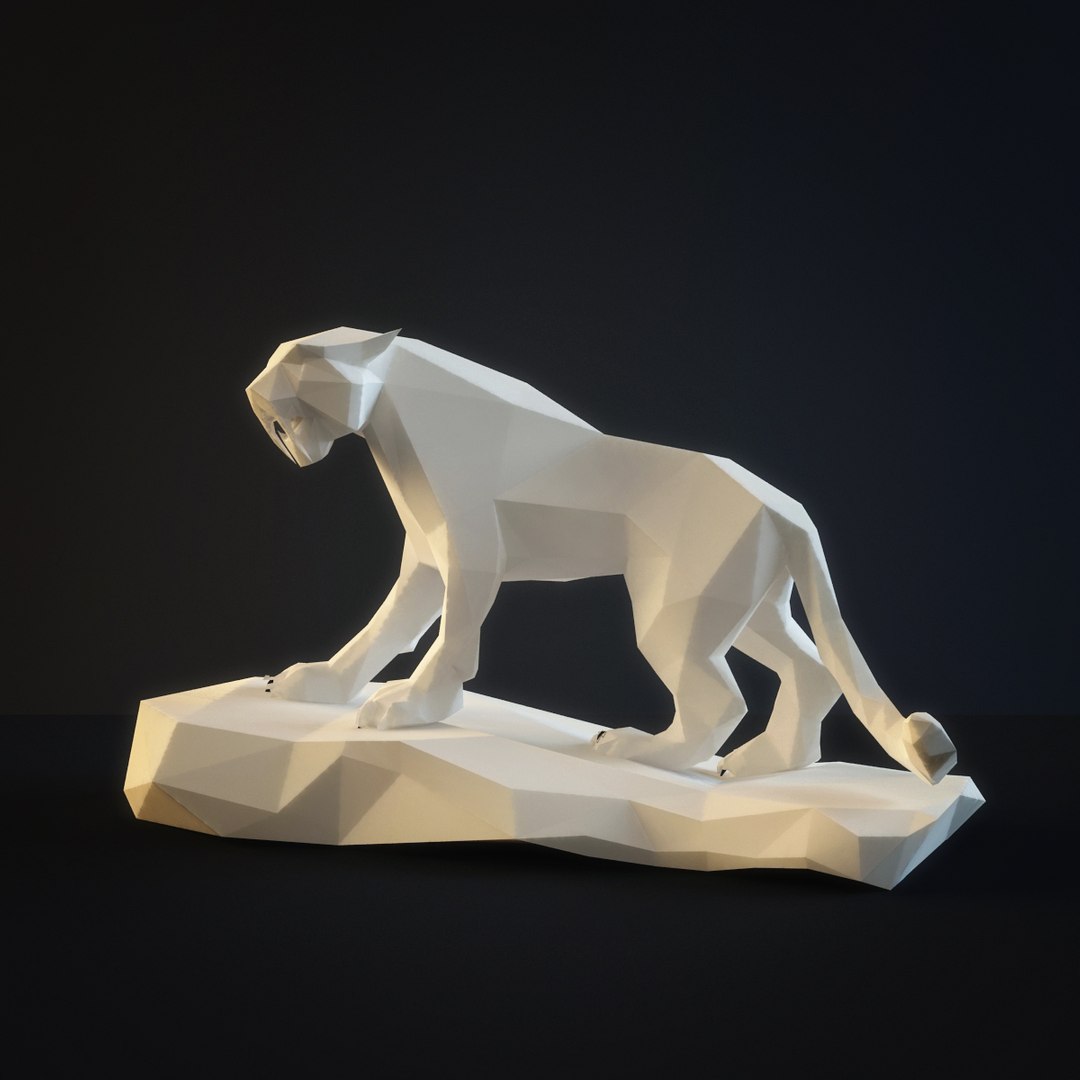 3d Sculpture Saber-toothed Tiger Model