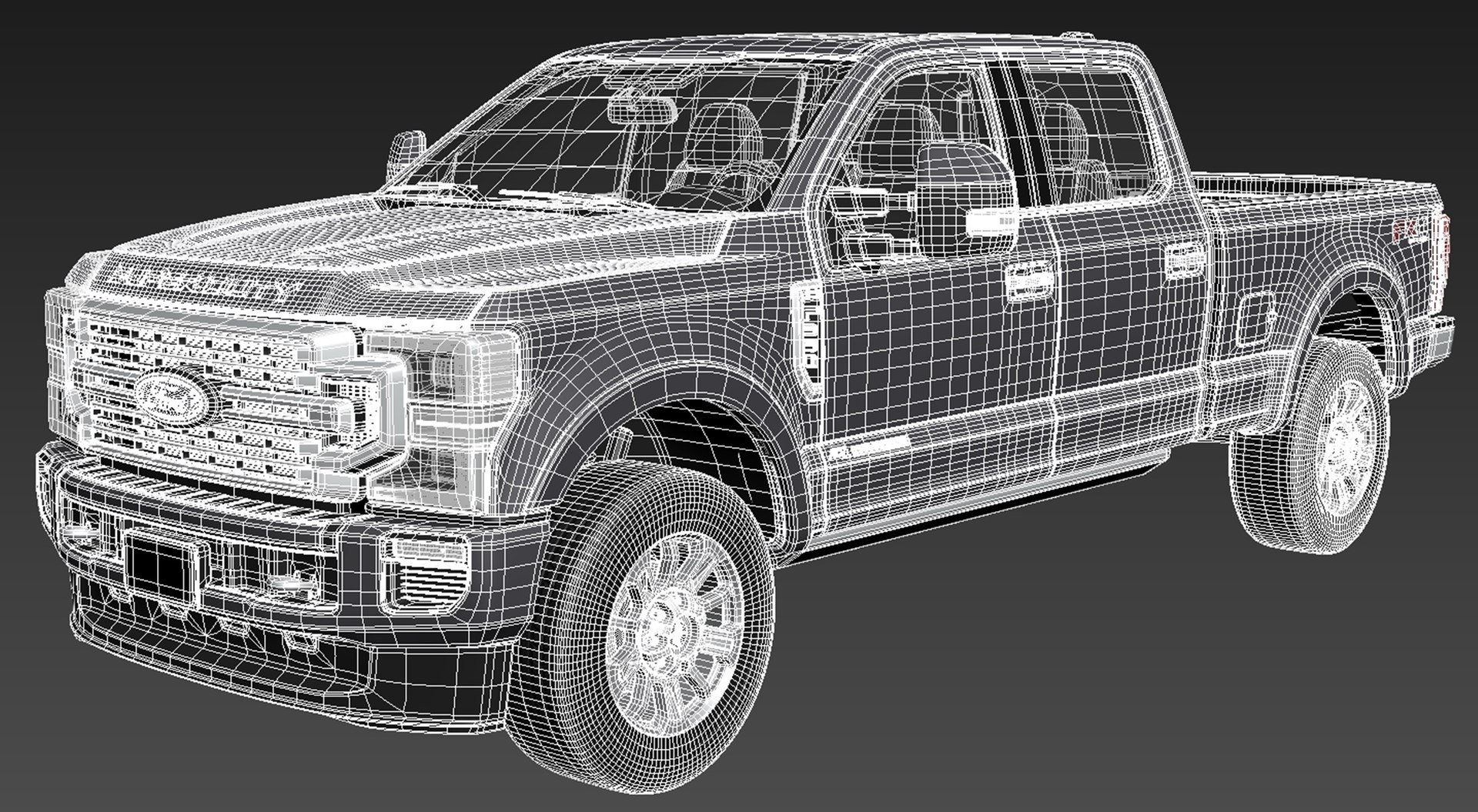 Ford F350 Superduty Limited Edition 2022 3D Model - TurboSquid 2222269