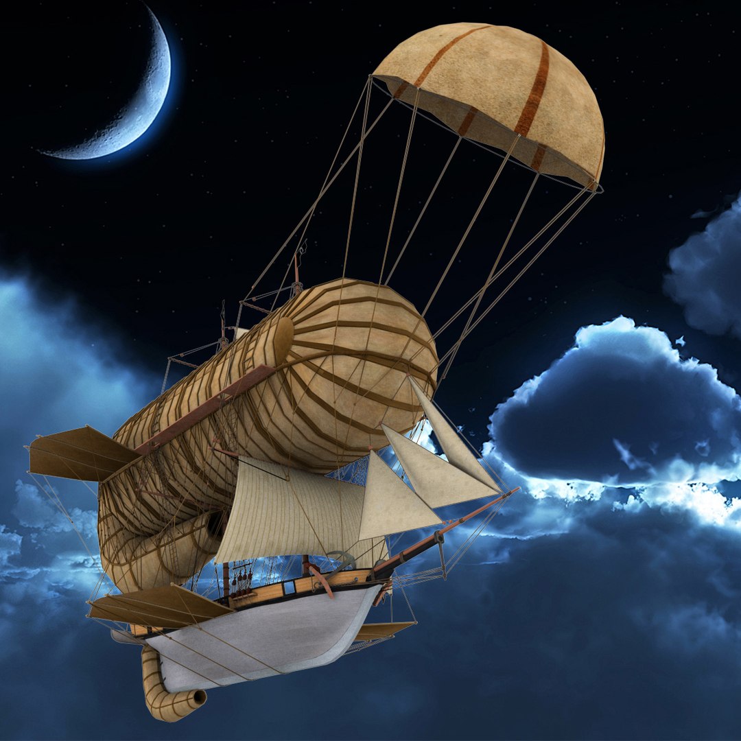 3d Fantasy Flying Ship