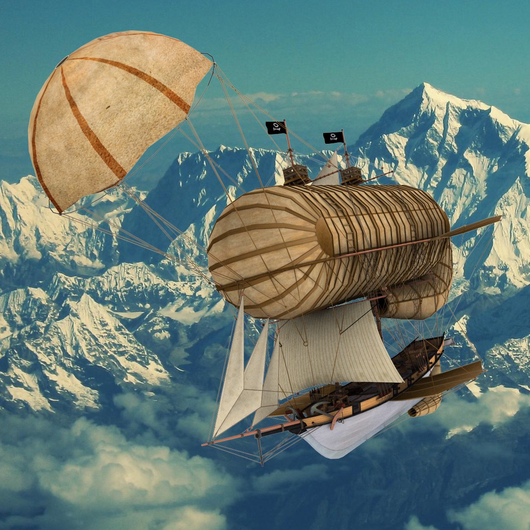 3d Fantasy Flying Ship