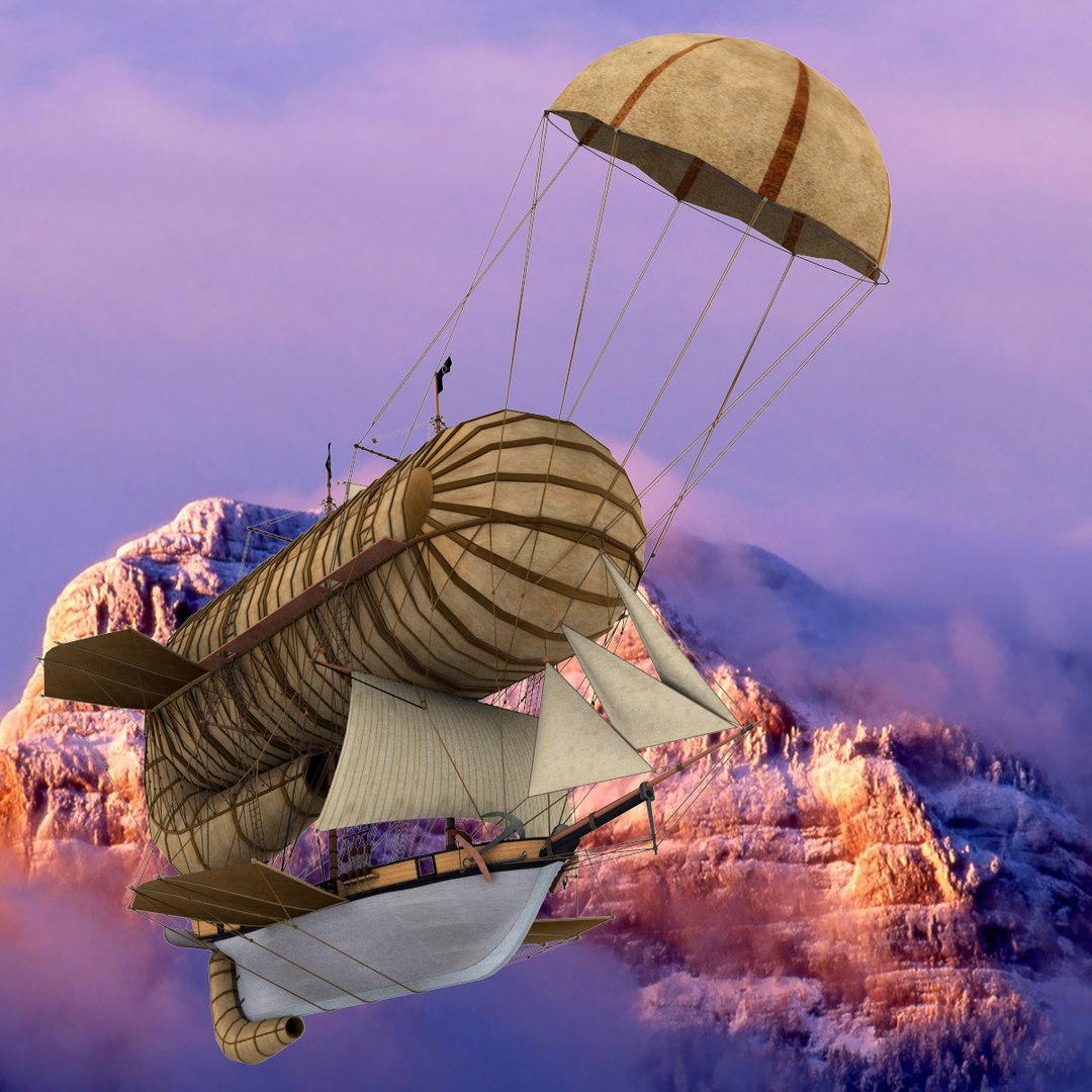 3d Fantasy Flying Ship
