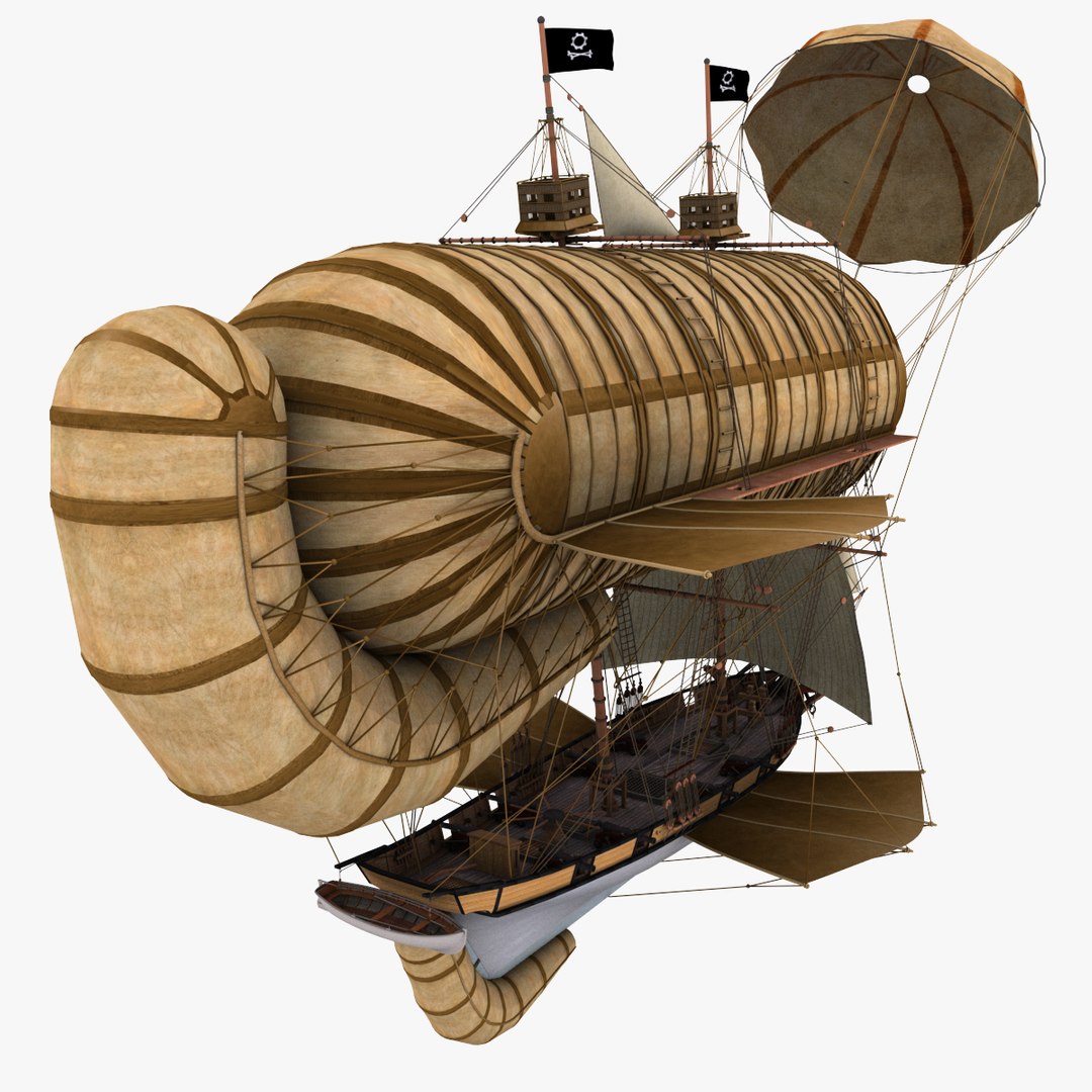 3d Fantasy Flying Ship