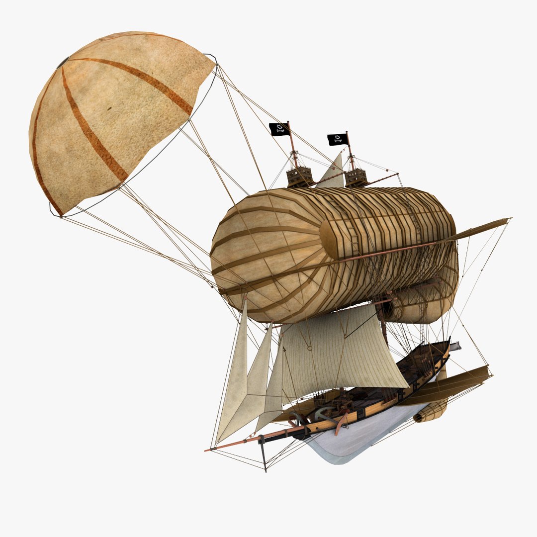 3d Fantasy Flying Ship