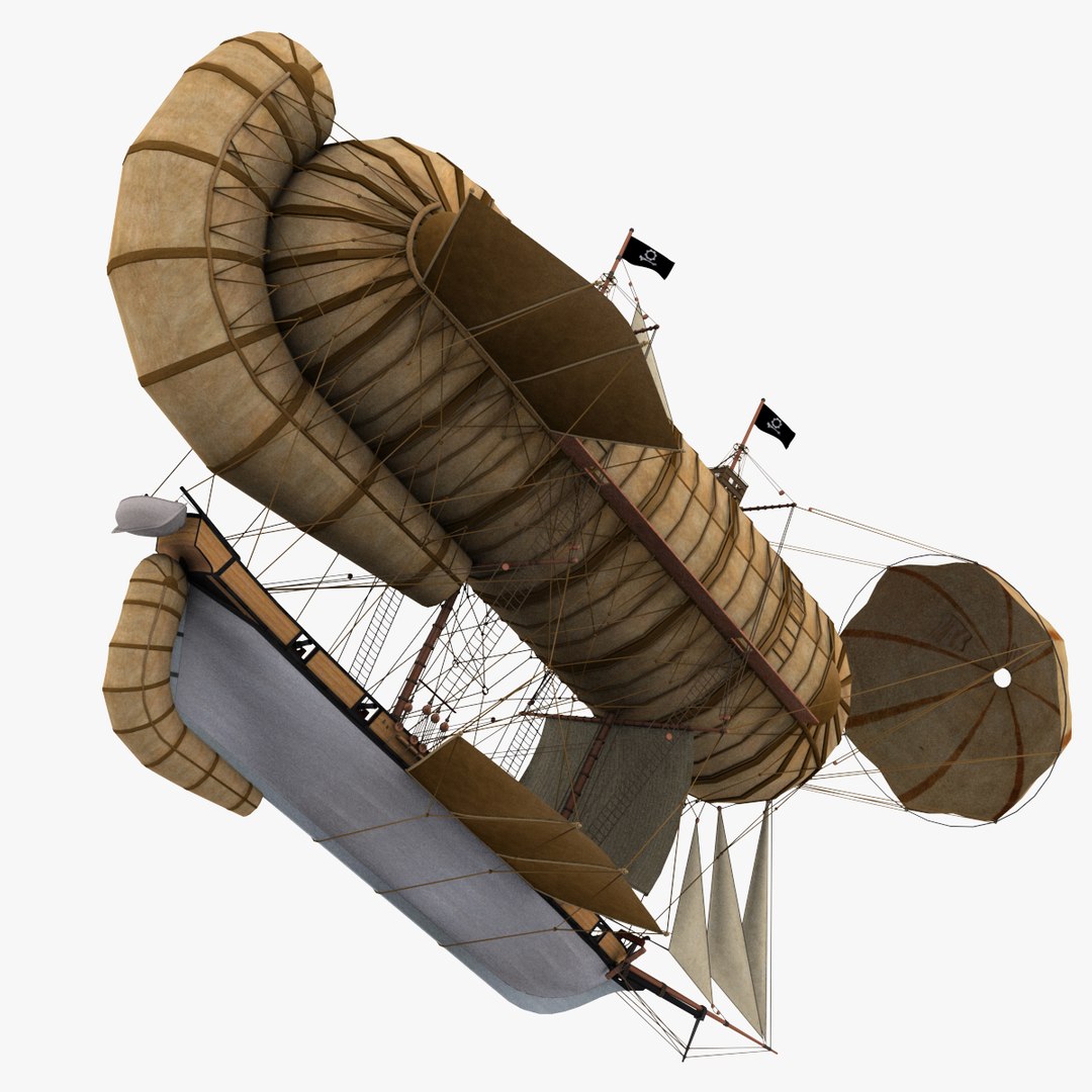 3d Fantasy Flying Ship