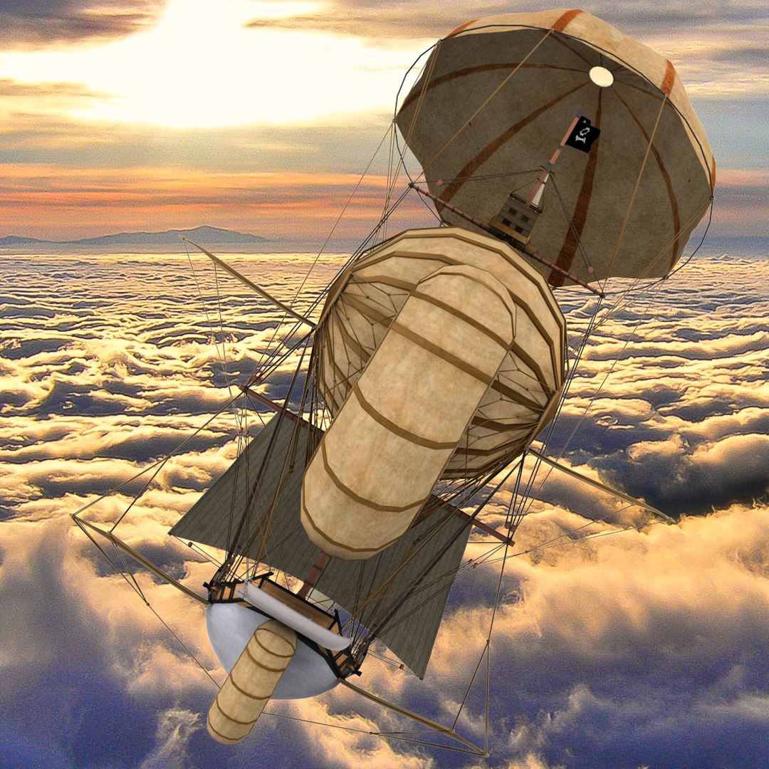 3d Fantasy Flying Ship