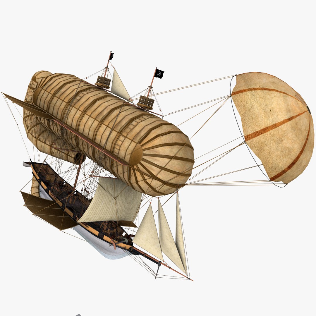 3d Fantasy Flying Ship