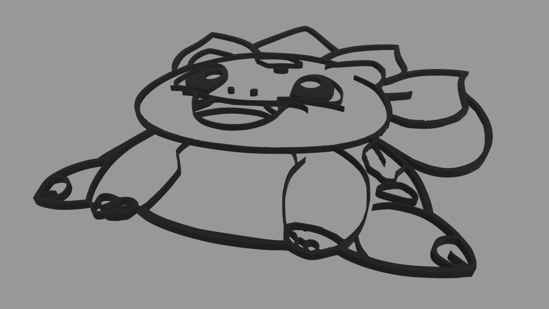 Bulbasaur Wall Silhouette 01 3D - TurboSquid 2081261