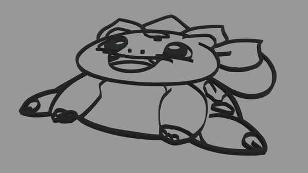 modelo 3d Bulbasaur Wall Silhouette 01 - TurboSquid 2081261