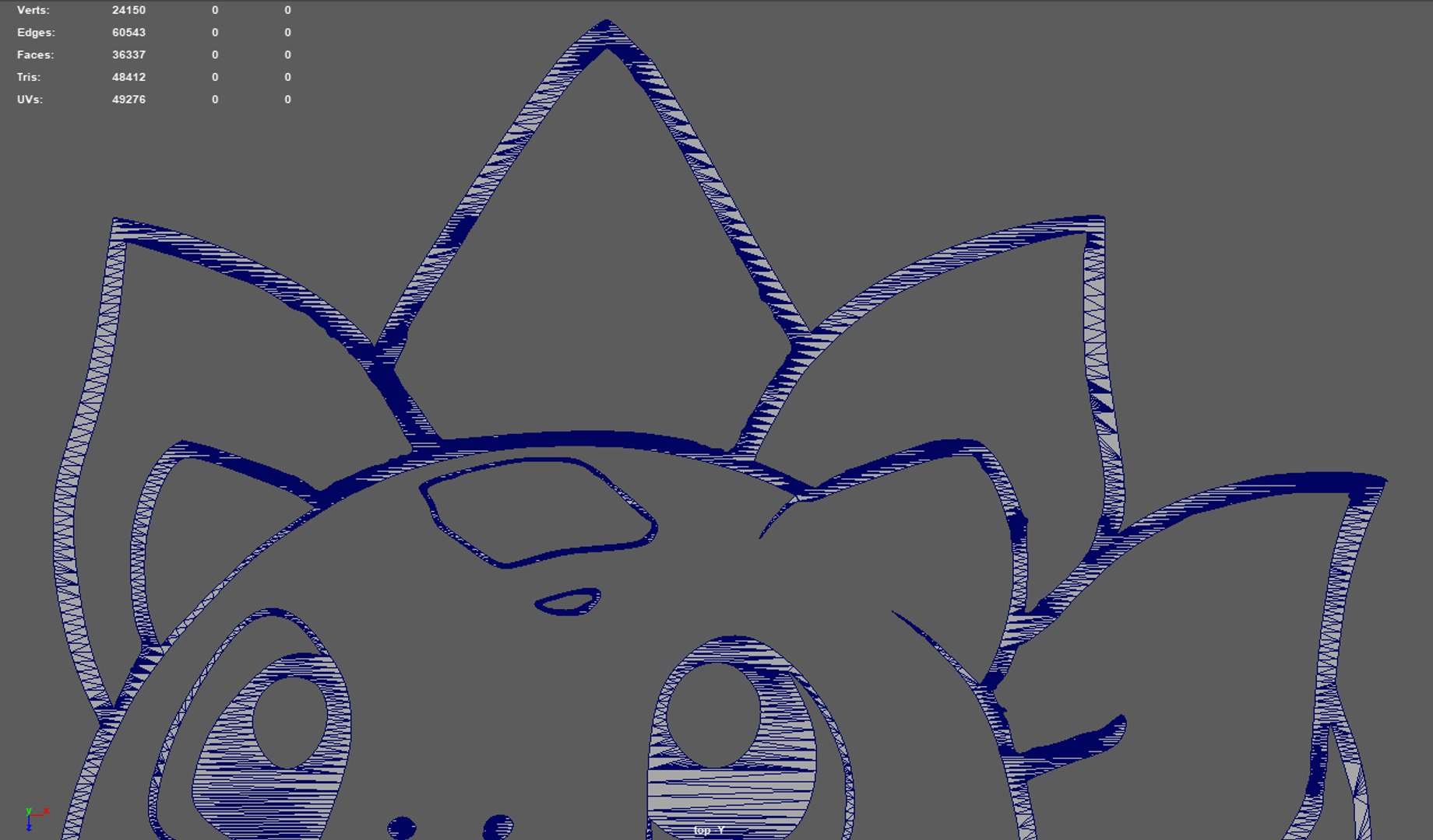 Bulbasaur Wall Silhouette 01 3D - TurboSquid 2081261