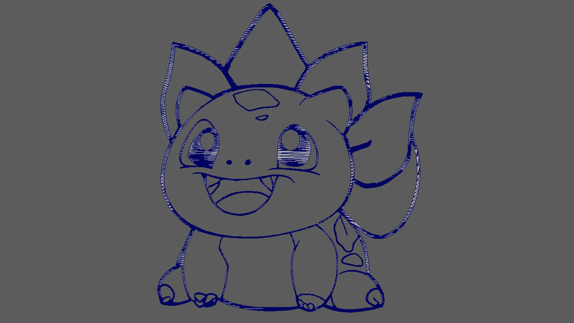 Bulbasaur Wall Silhouette 01 3D - TurboSquid 2081261