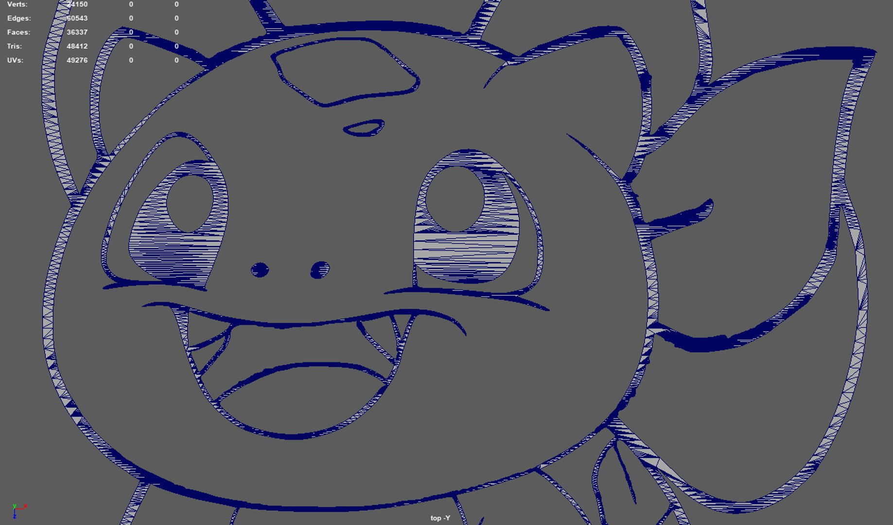 Bulbasaur Wall Silhouette 01 3D - TurboSquid 2081261