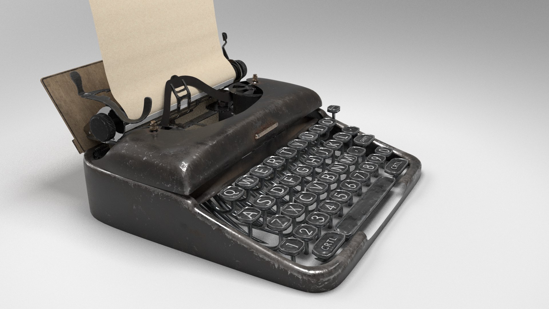 3D Typewriter Model - TurboSquid 1191027