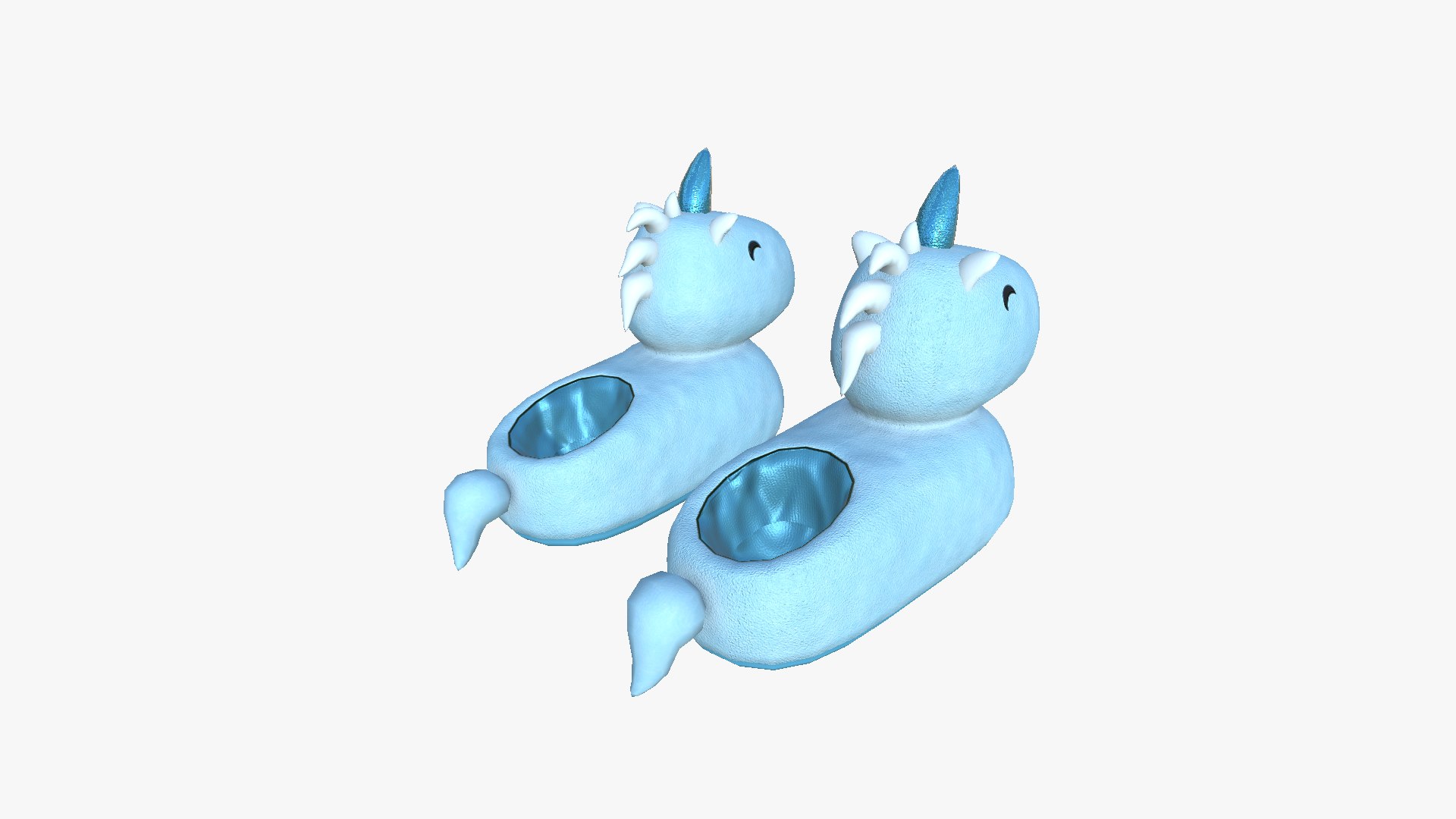 3D model Slippers E01 Blue Unicorn - Costume Character Design ...
