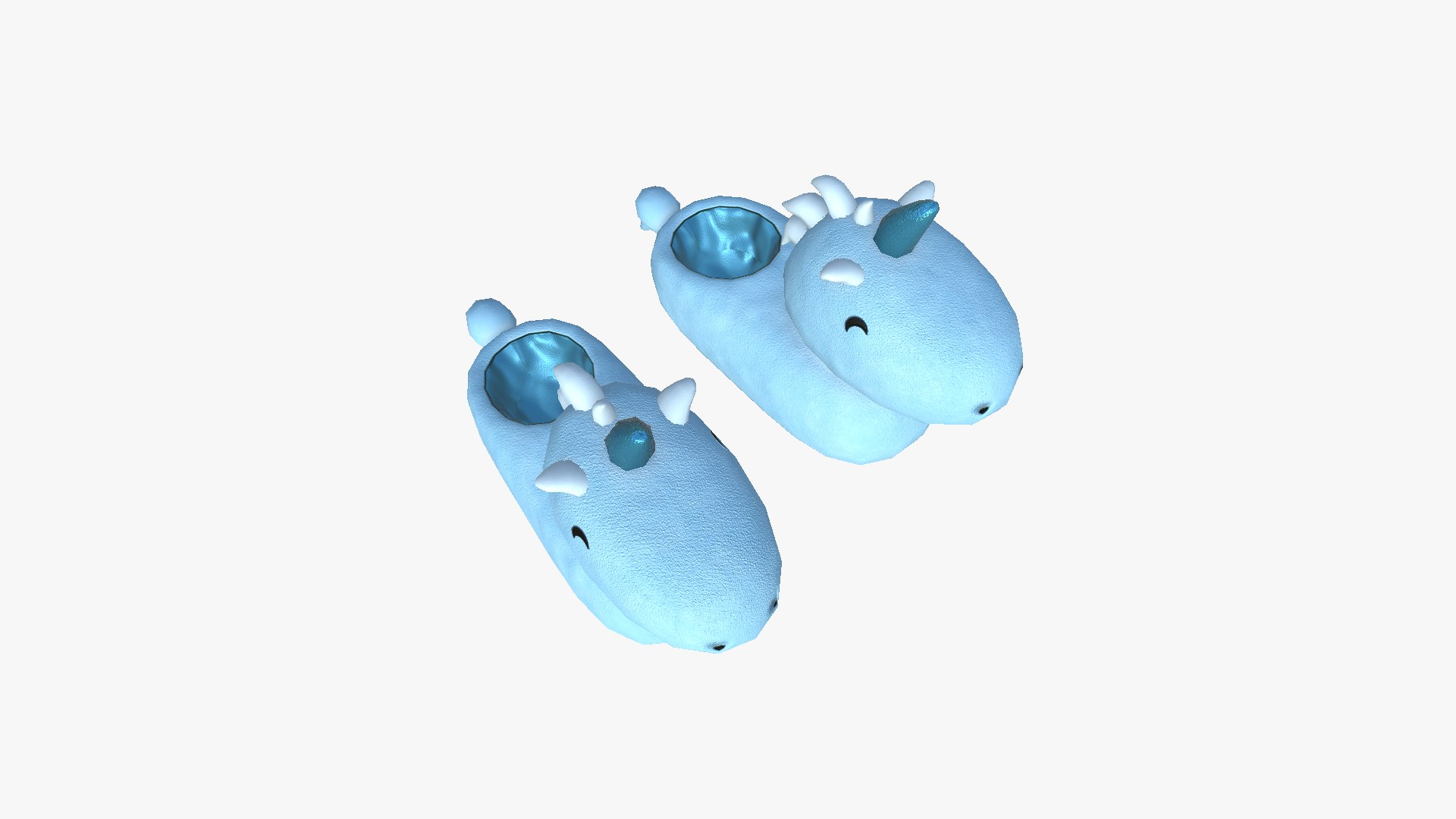 3D model Slippers E01 Blue Unicorn - Costume Character Design ...