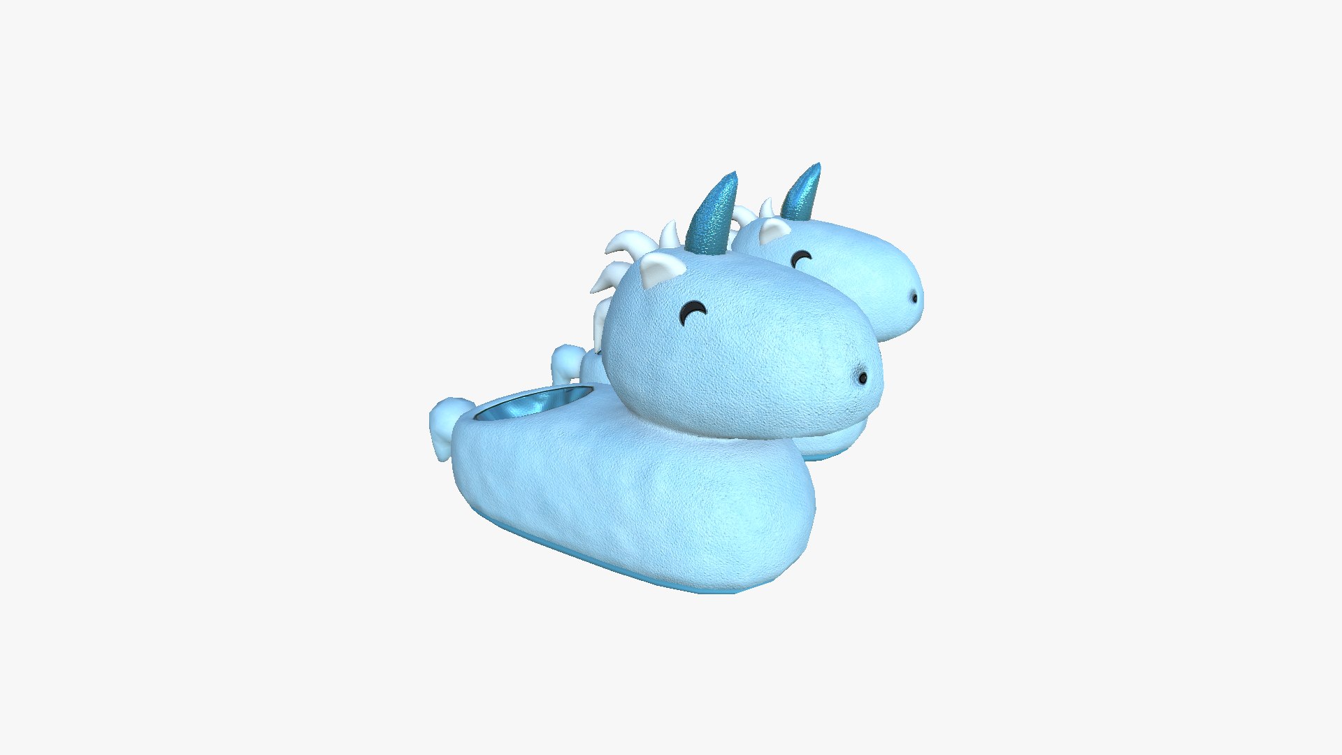 3D model Slippers E01 Blue Unicorn - Costume Character Design ...