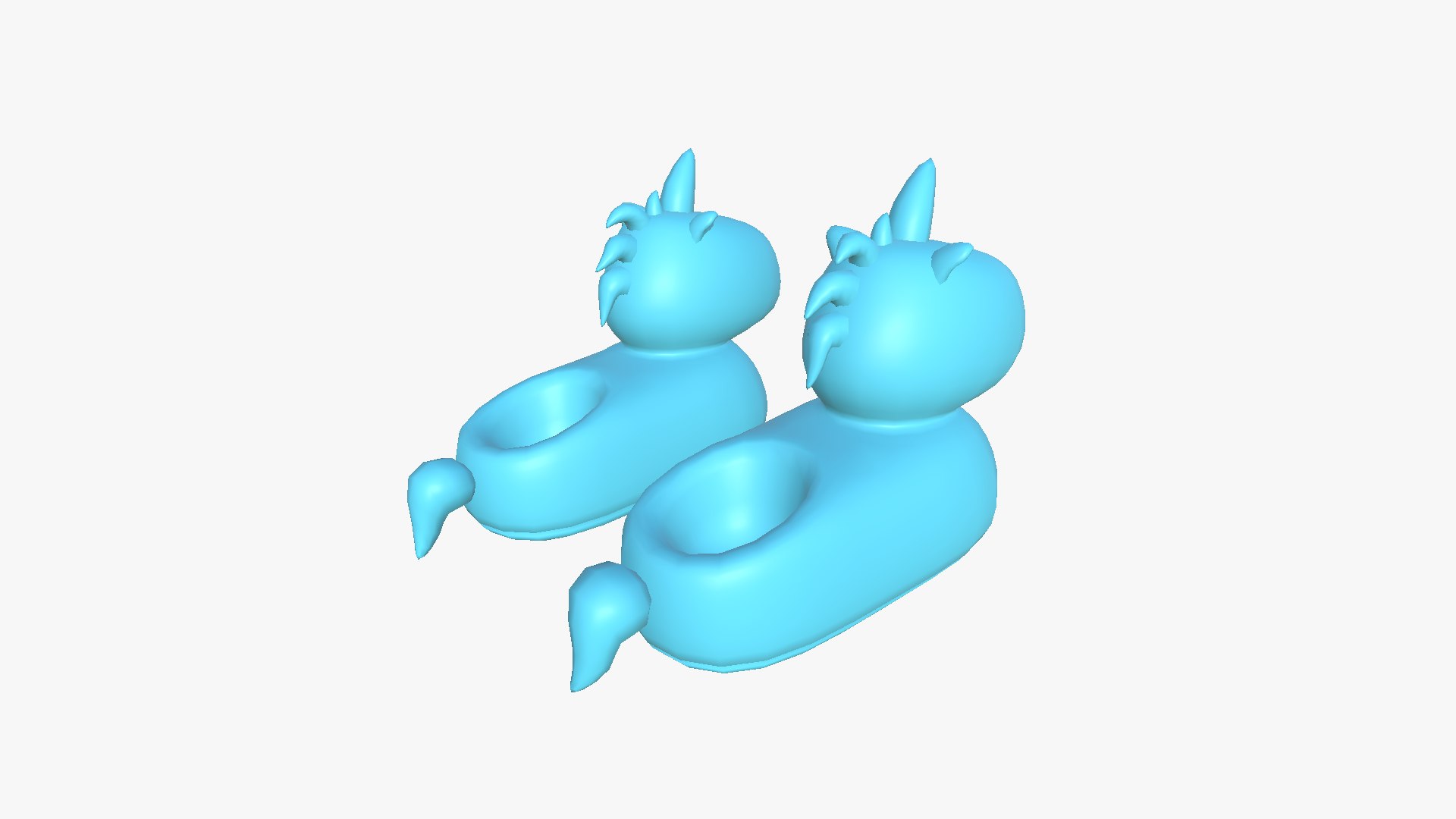 3D model Slippers E01 Blue Unicorn - Costume Character Design - TurboSquid 2167569
