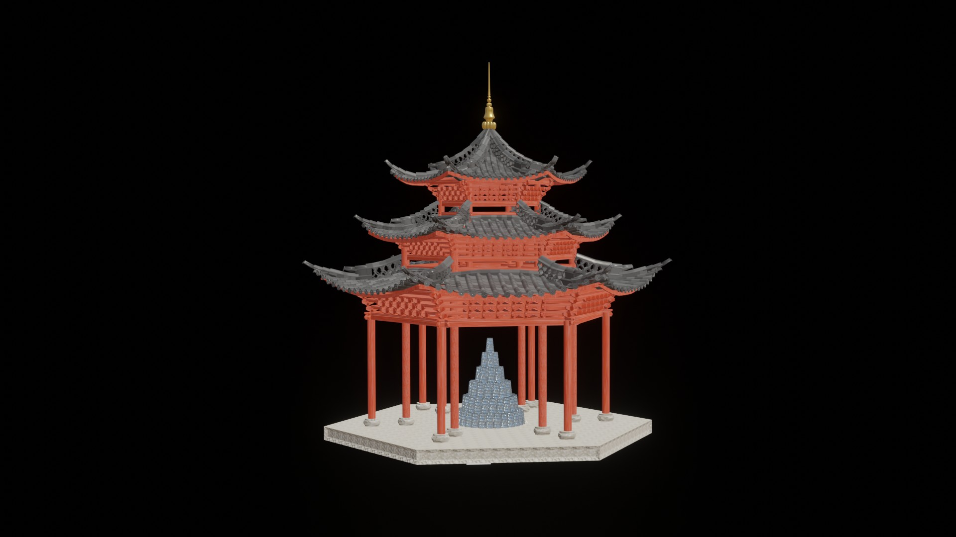Chinese Pavilion Model - TurboSquid 2150879