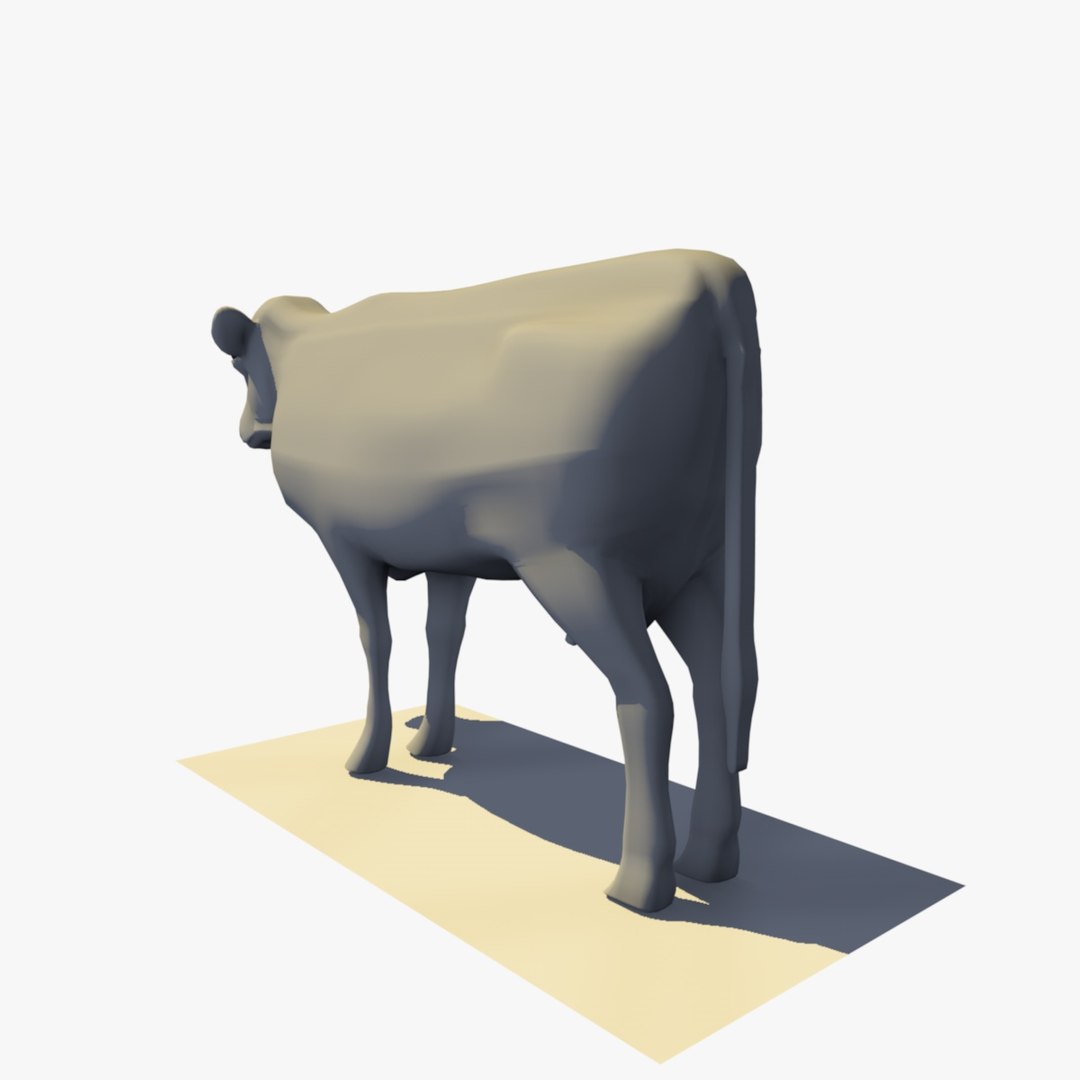 3D Model Realistic Base Mesh Cow - TurboSquid 1152466