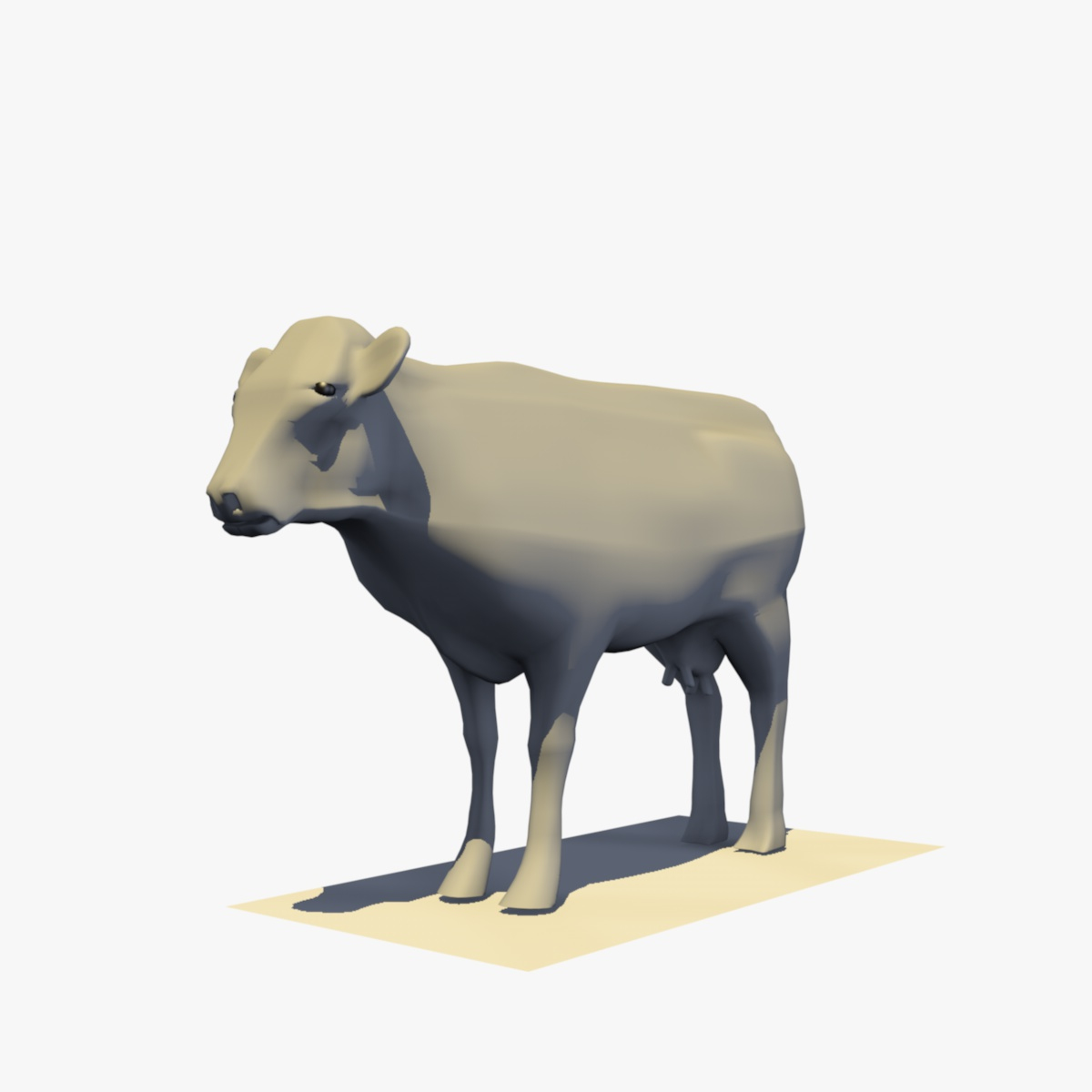 3D model realistic base mesh cow - TurboSquid 1152466