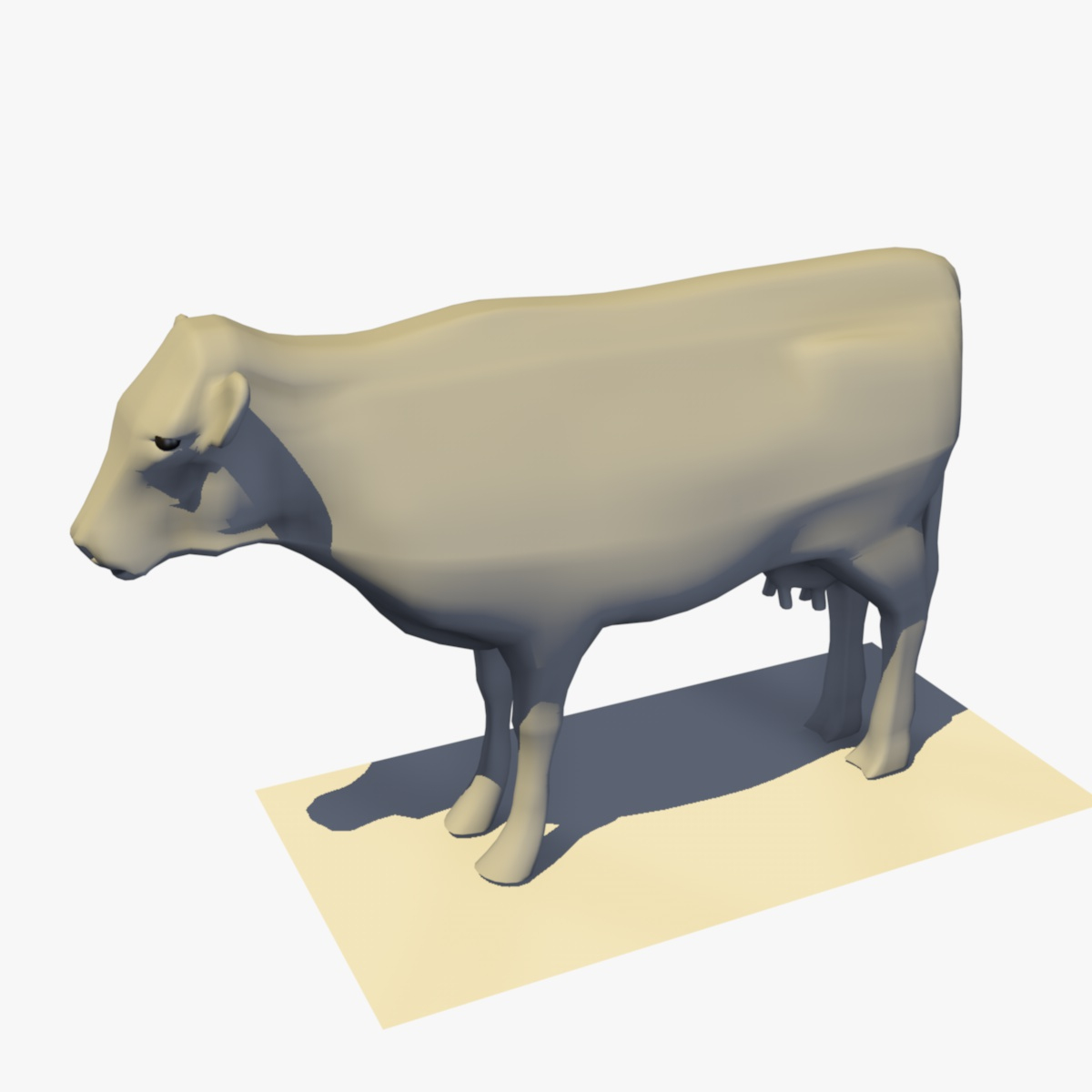 3D model realistic base mesh cow - TurboSquid 1152466