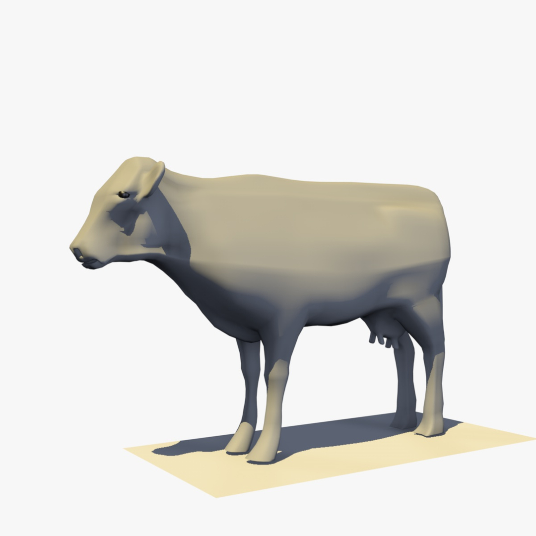 3D model realistic base mesh cow - TurboSquid 1152466