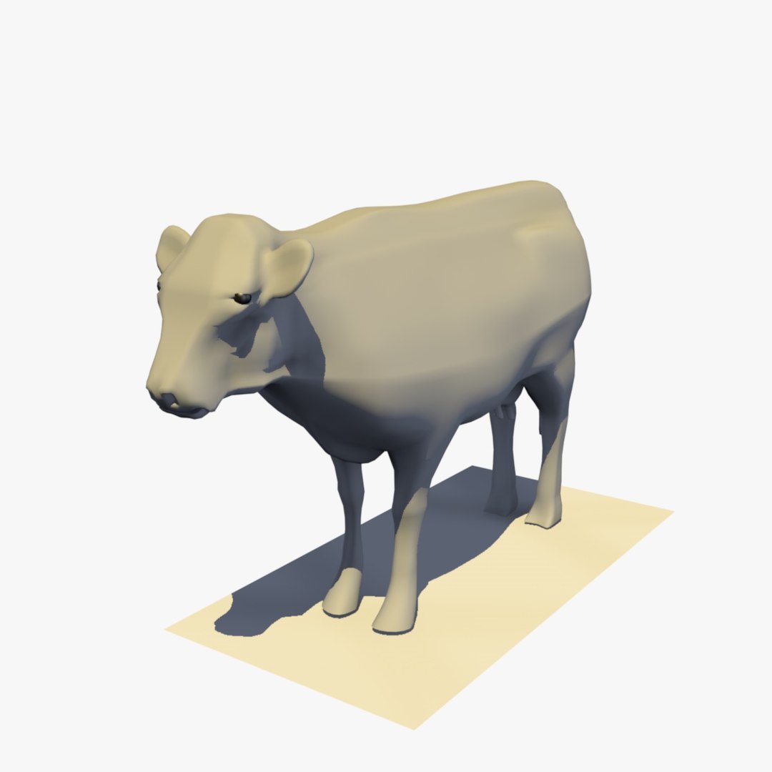 3D Model Realistic Base Mesh Cow - TurboSquid 1152466