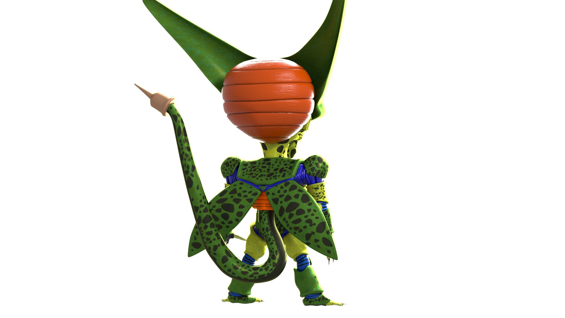 Dragon Ball Sharu Seru Silu Siru Seru Q Version Cartoon Cell 3D Model ...