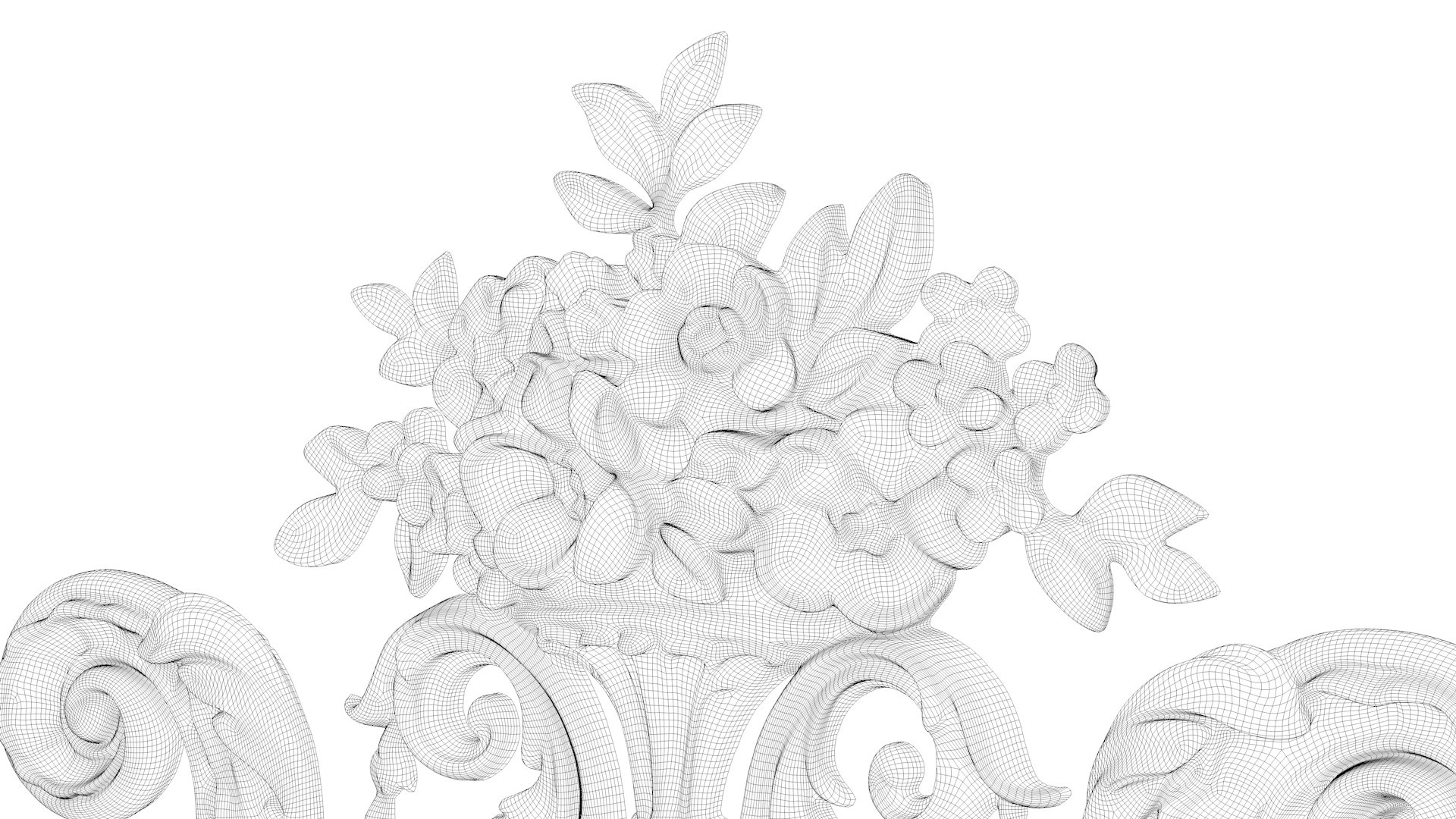 Plaster Decorative Bow DS253 3D - TurboSquid 2385748