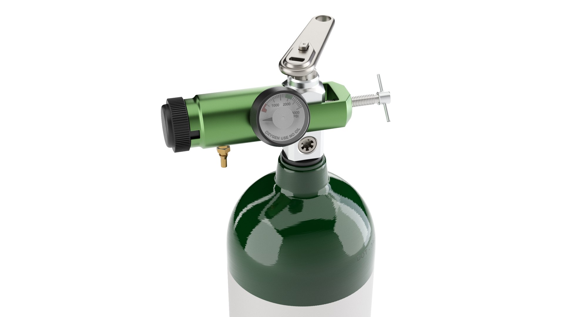 3D Model Oxygen Cylinder Tank - TurboSquid 2340611