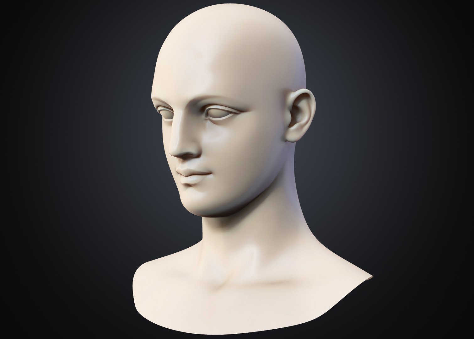 Basic High Model Of Ancient Greek Style Head Sculpture 3D Model 3D ...