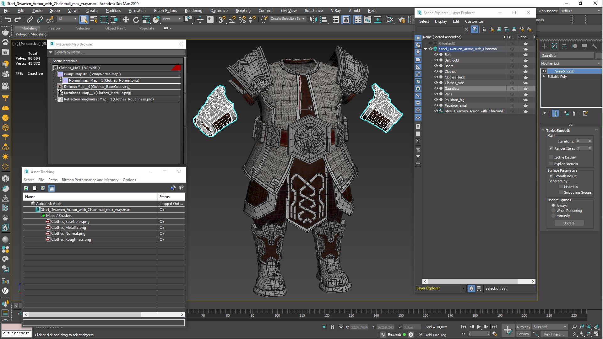 Steel Dwarven Armor With Chainmail 3D Model - TurboSquid 2391451