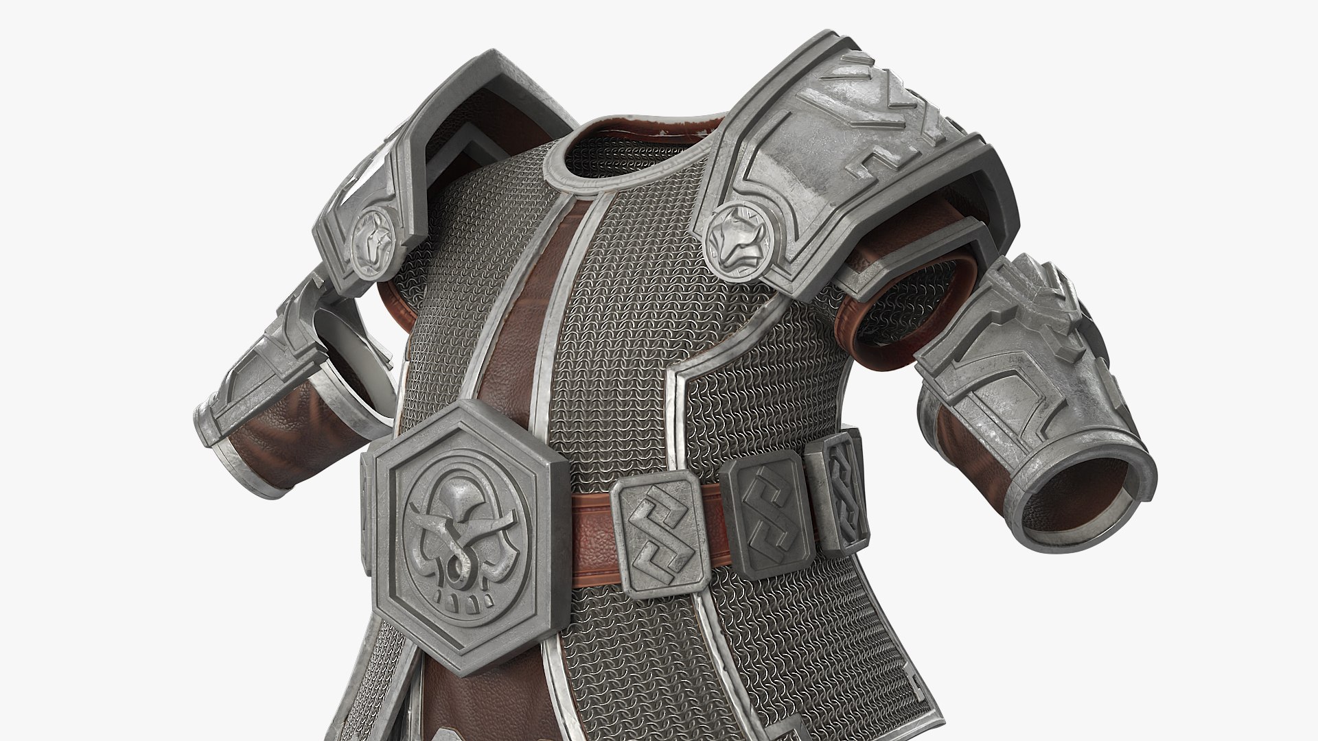 Steel Dwarven Armor With Chainmail 3D Model - TurboSquid 2391451