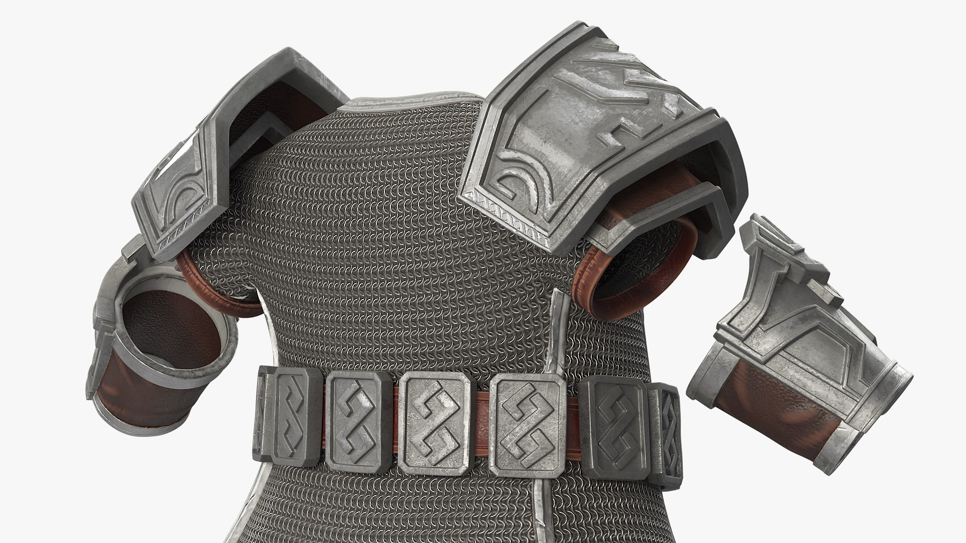 Steel Dwarven Armor With Chainmail 3D Model - TurboSquid 2391451
