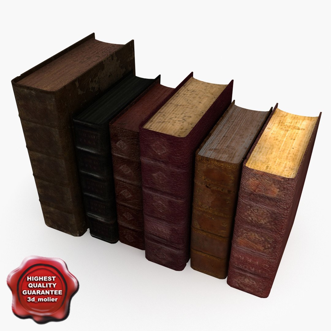 3d old books