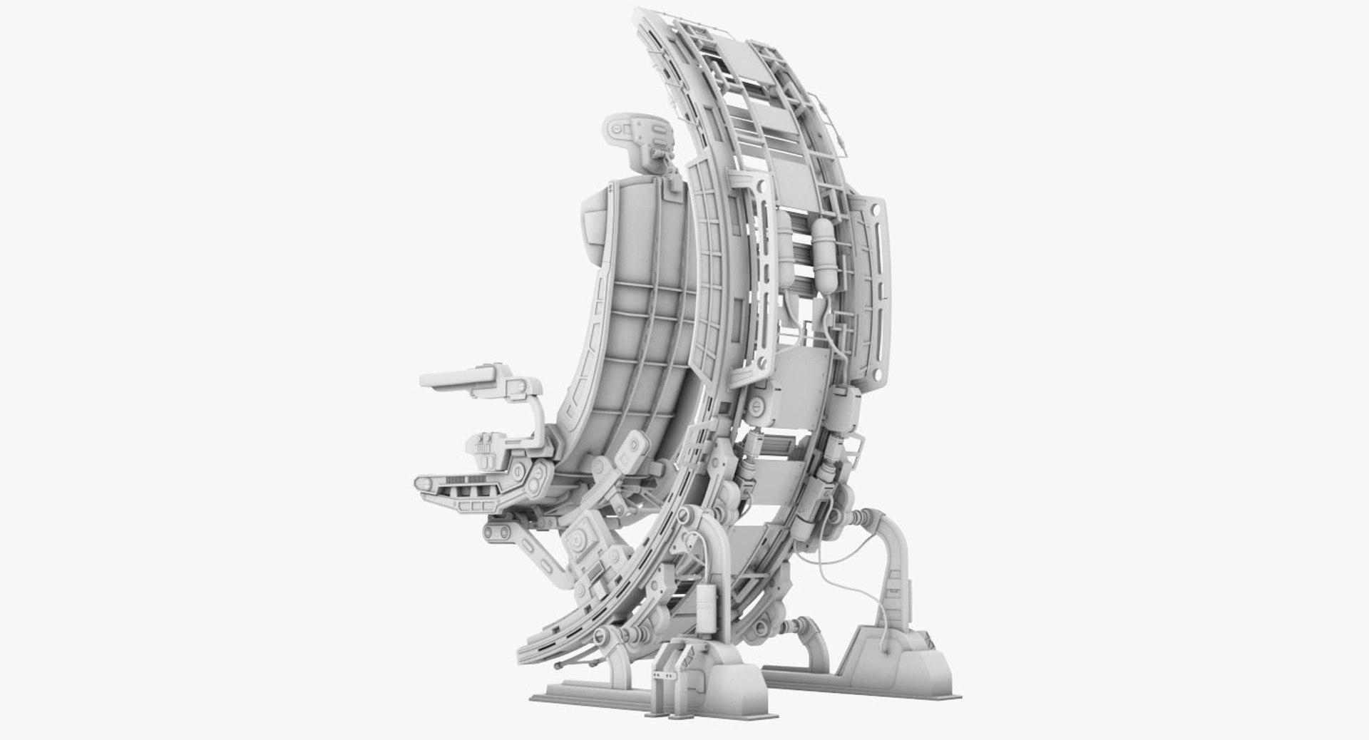 Science fiction futuristic chair 3D model - TurboSquid 1296602