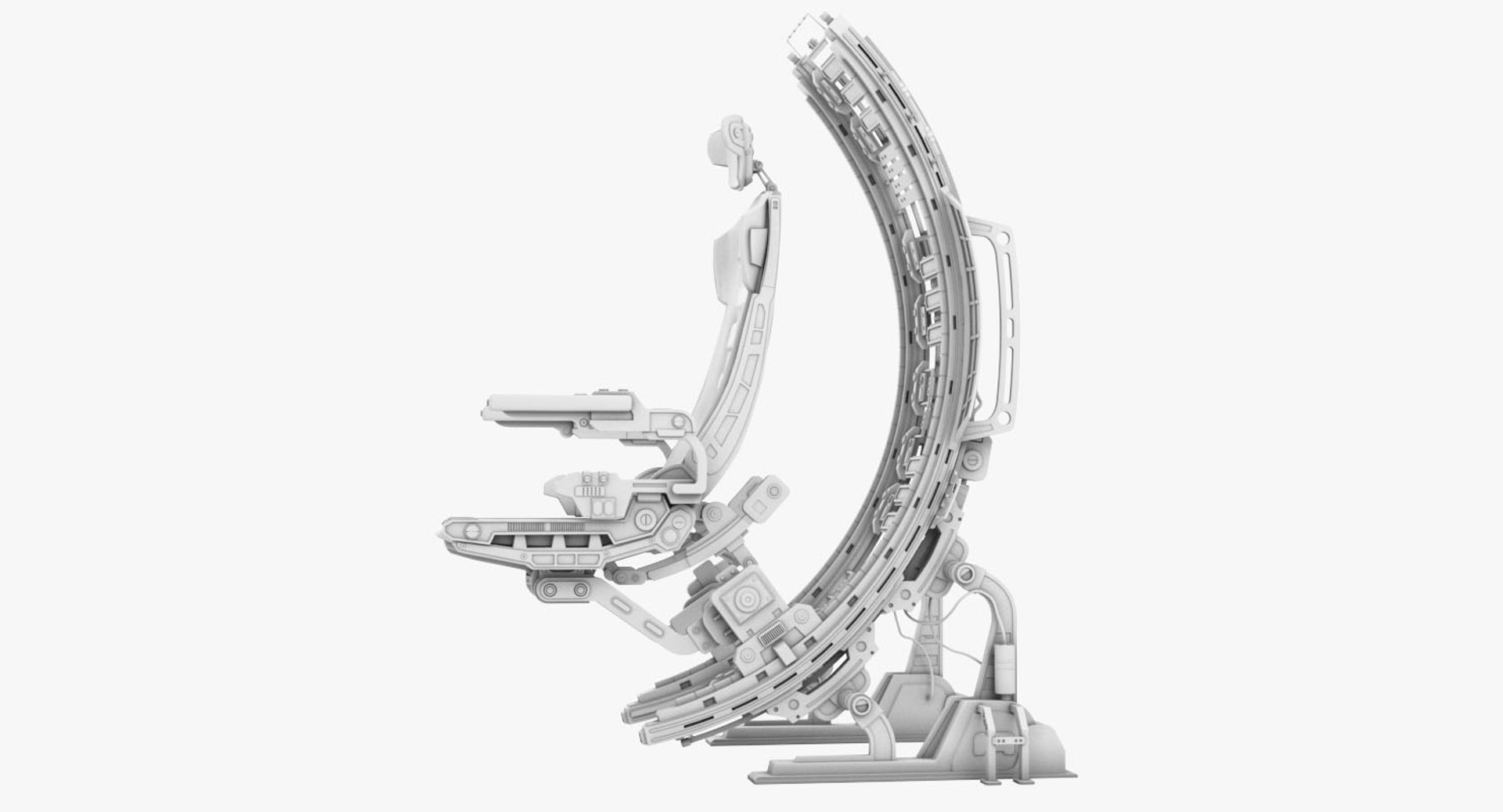 Science fiction futuristic chair 3D model - TurboSquid 1296602